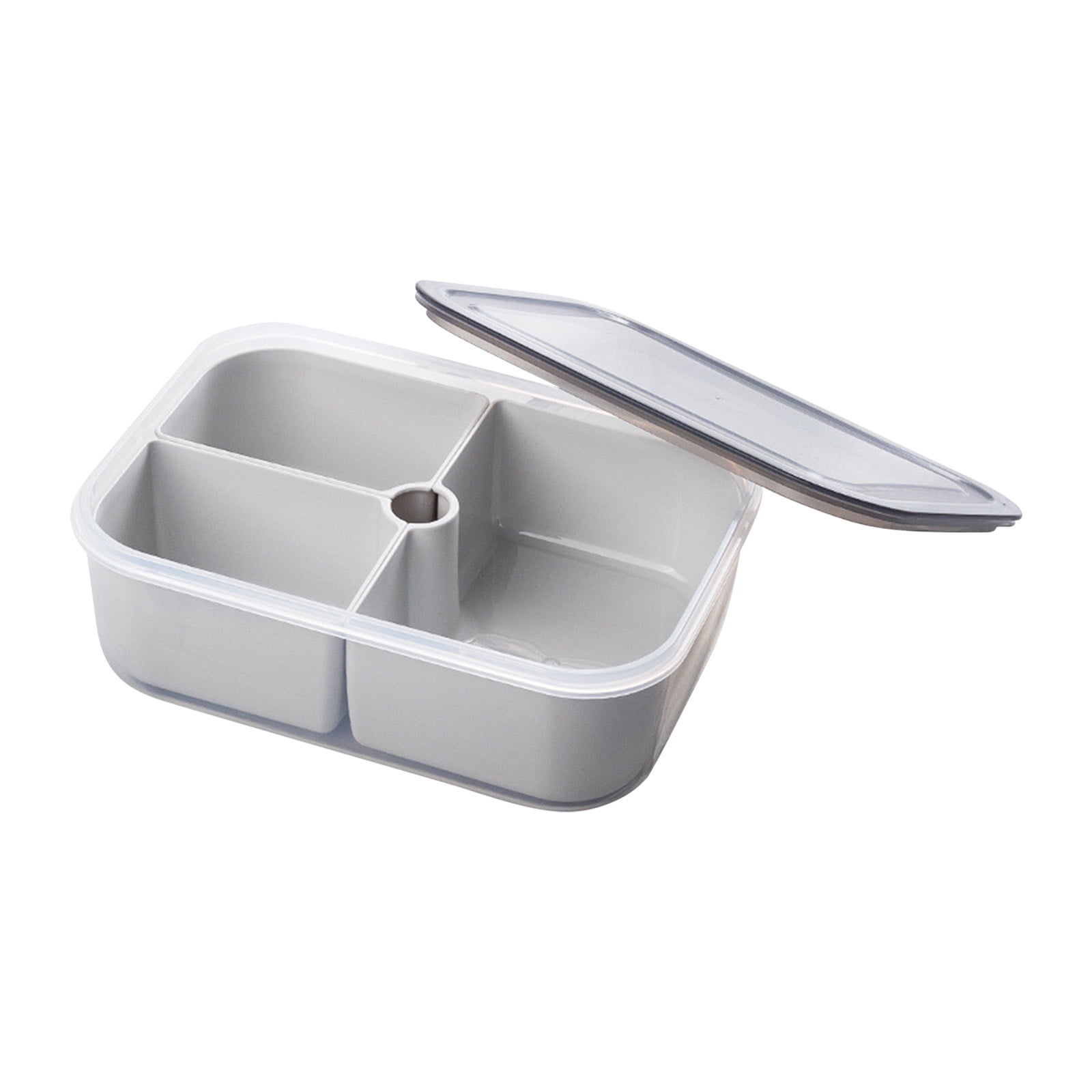 SATRINO Divided Food Serving Tray with Lids Stackable Snackle Box for ...