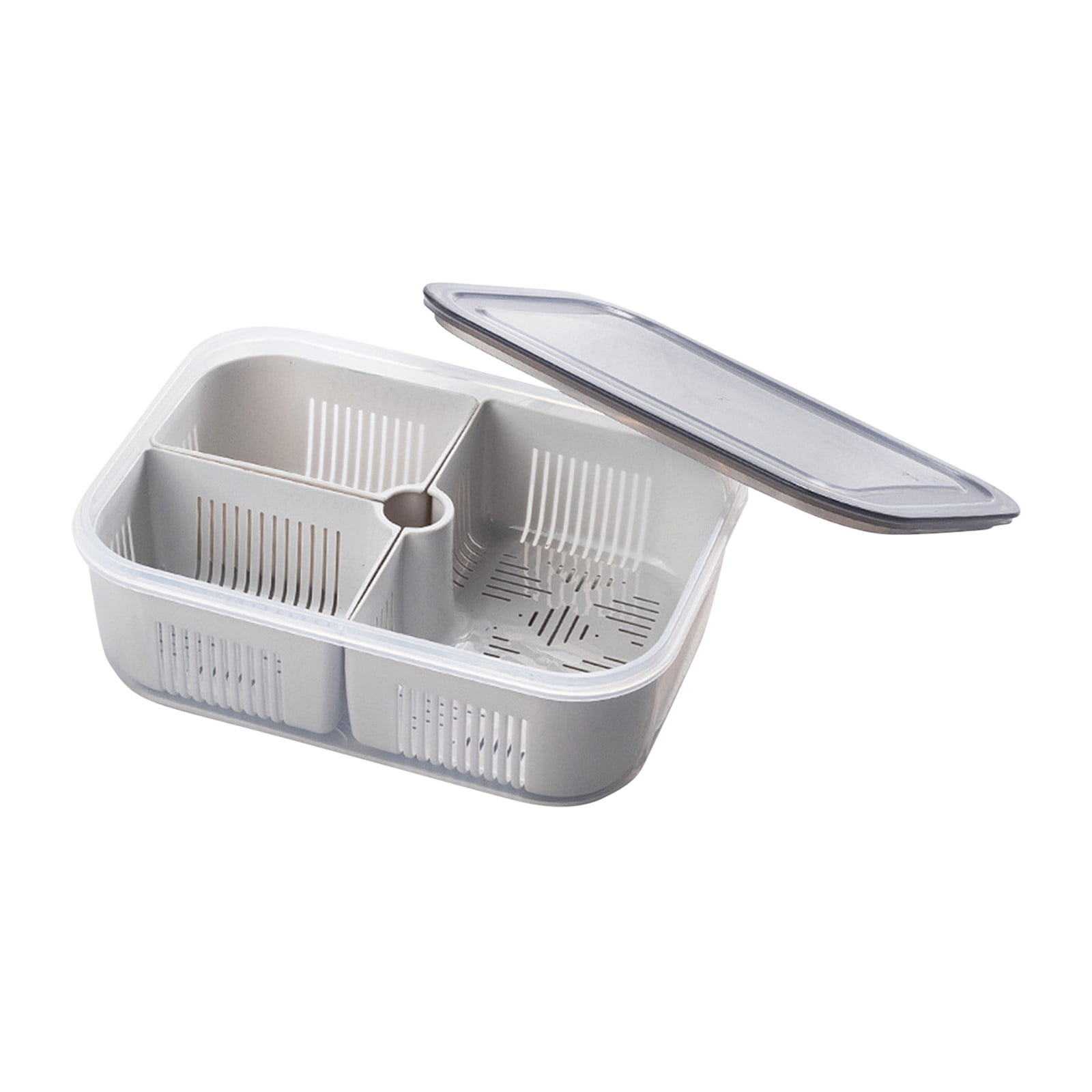 SATRINO Divided Food Serving Tray with Lids Stackable Snackle Box for ...