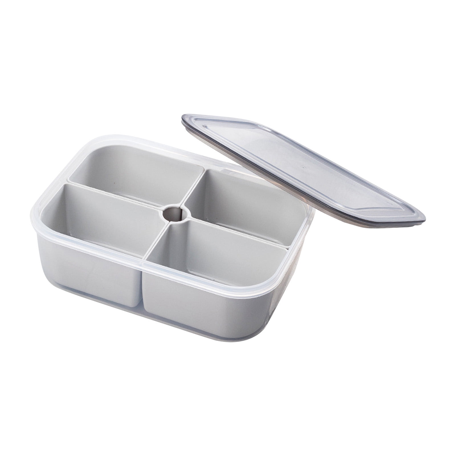 SATRINO Divided Food Serving Tray with Lids Stackable Snackle Box for ...
