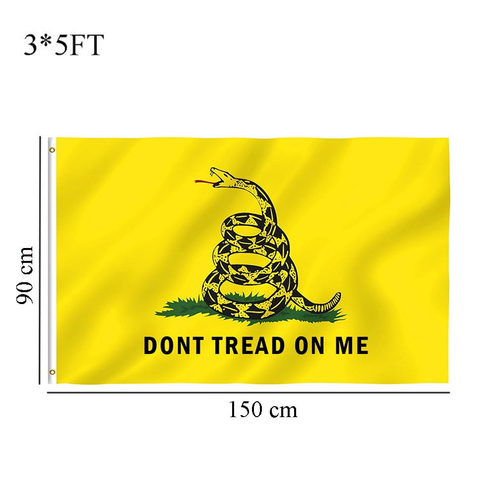 SATRINO Dont Tread on Me Gadsden Flag 3x5 Double Sided Outdoor Heavy ... SATRINO Dont Tread on Me Gadsden Flag 3x5 Double Sided Outdoor Heavy ...