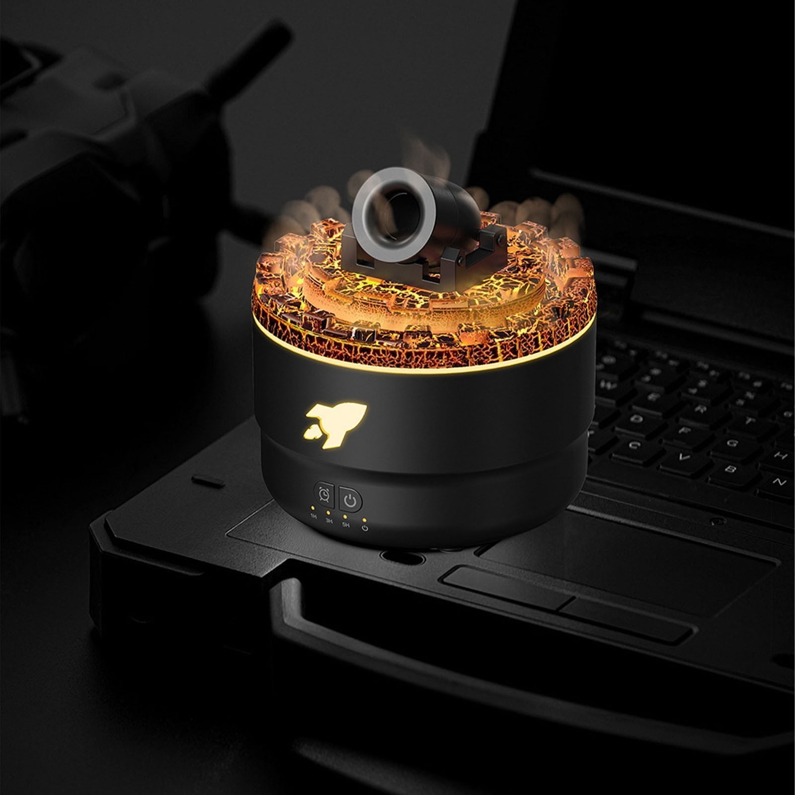 SATRINO Essential Oil Diffuser, Fireplace Fire Flame Aromatherapy ...