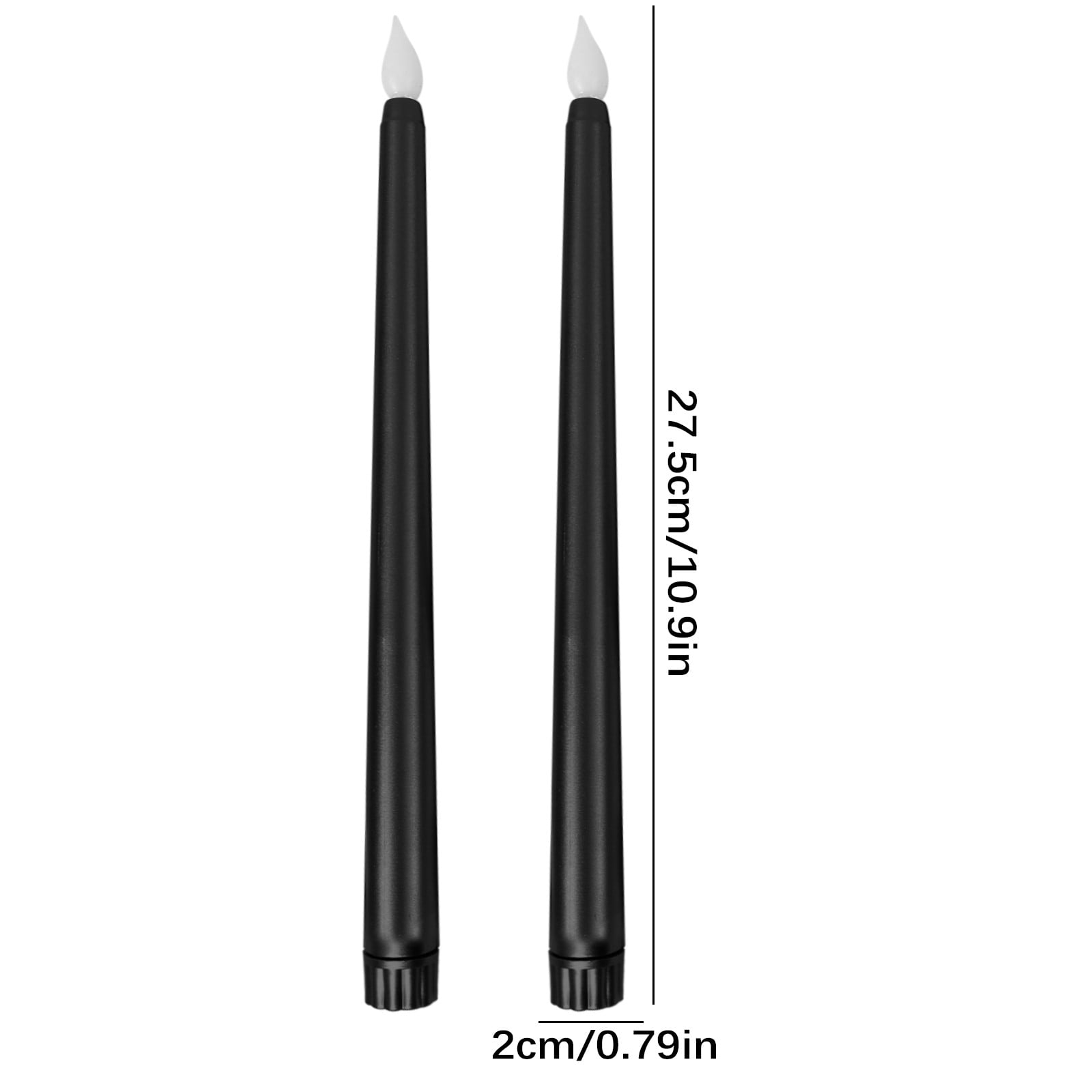 SATRINO LED Flameless Cone Candle ,10.9 Inch Ivory Candle Stick ...