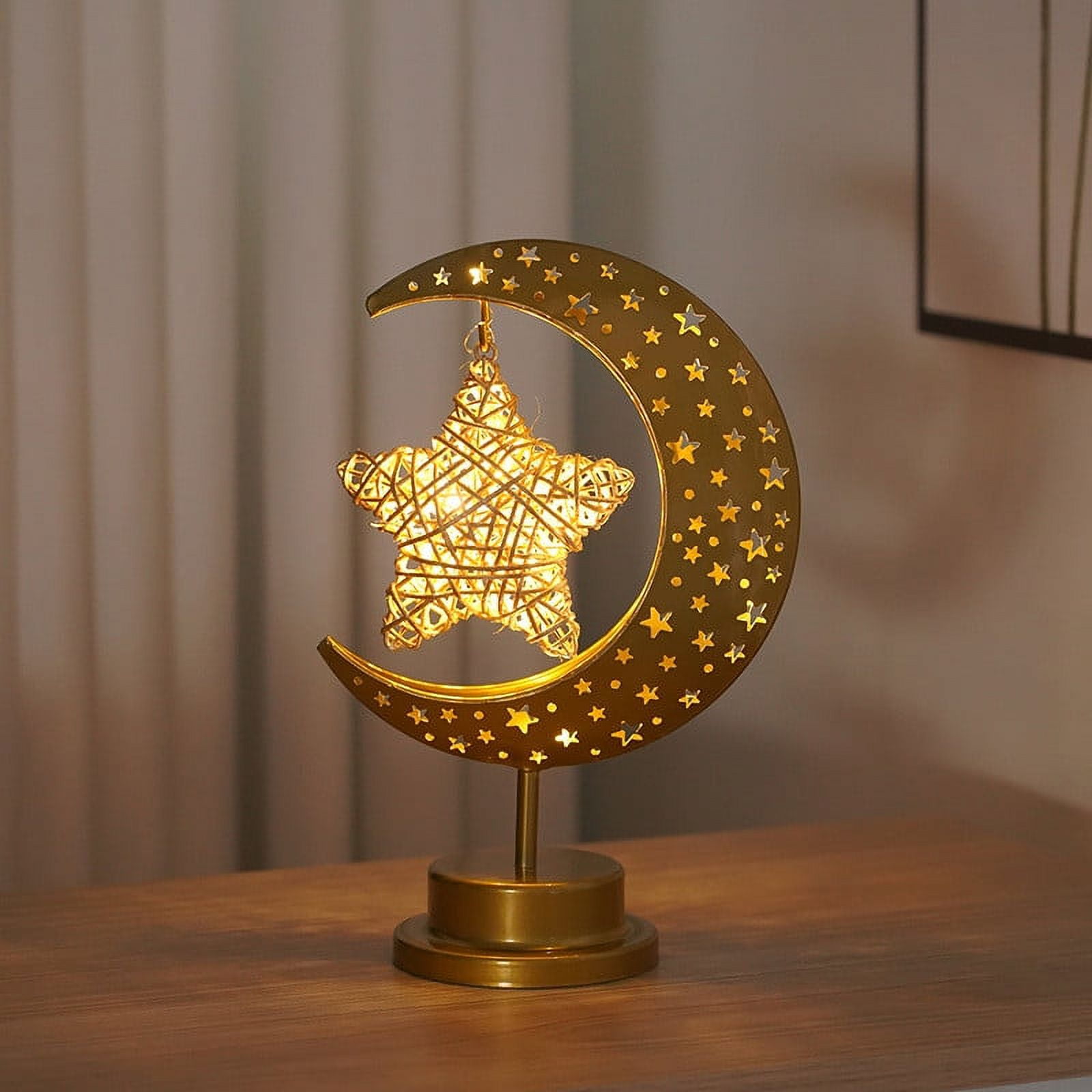SATRINO LED Moon Table Lamp Battery Operated Decorative Star Lamp Magic ...