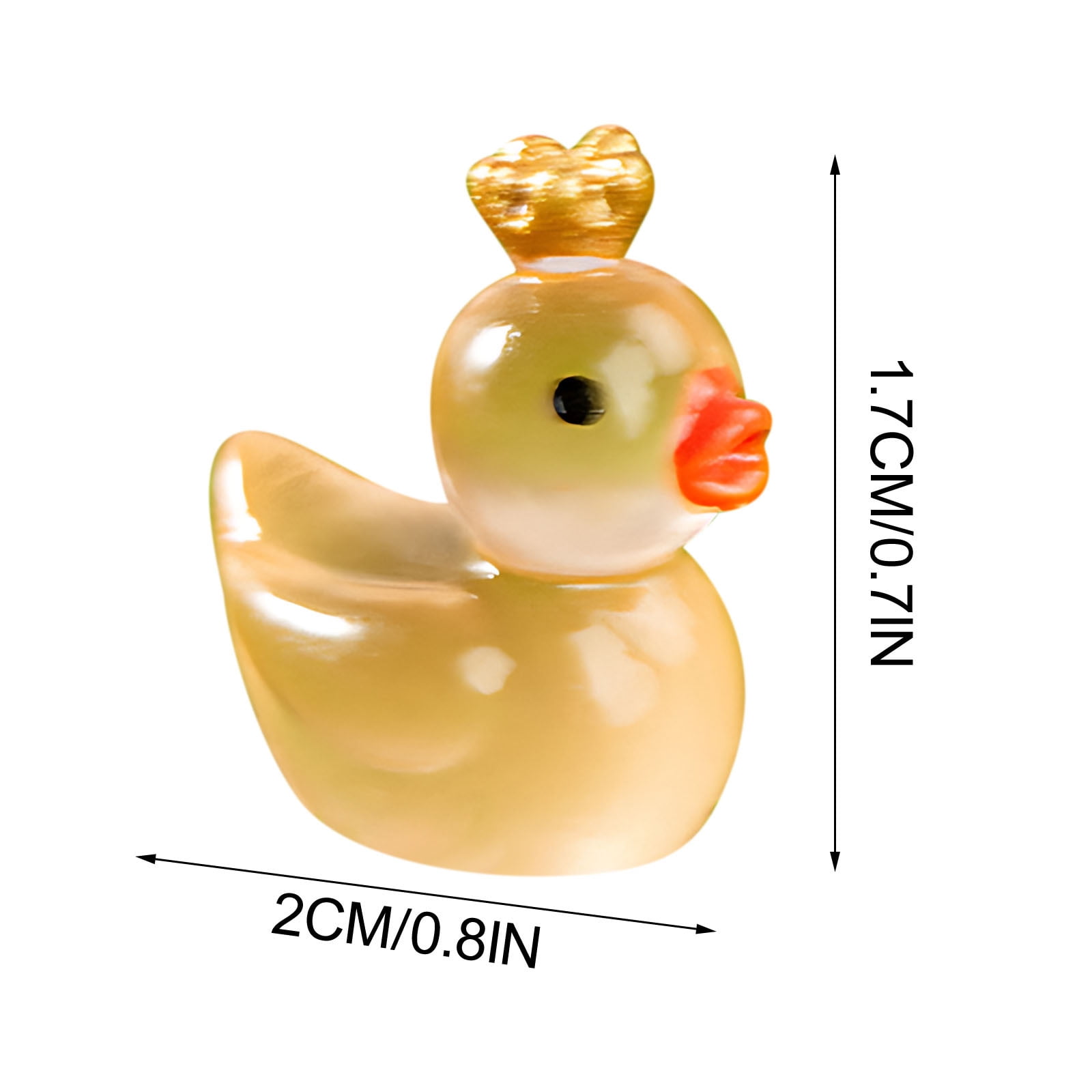 SATRINO Mini Resin Ducks Glow in the Dark Luminous Tiny Ducks with a ...