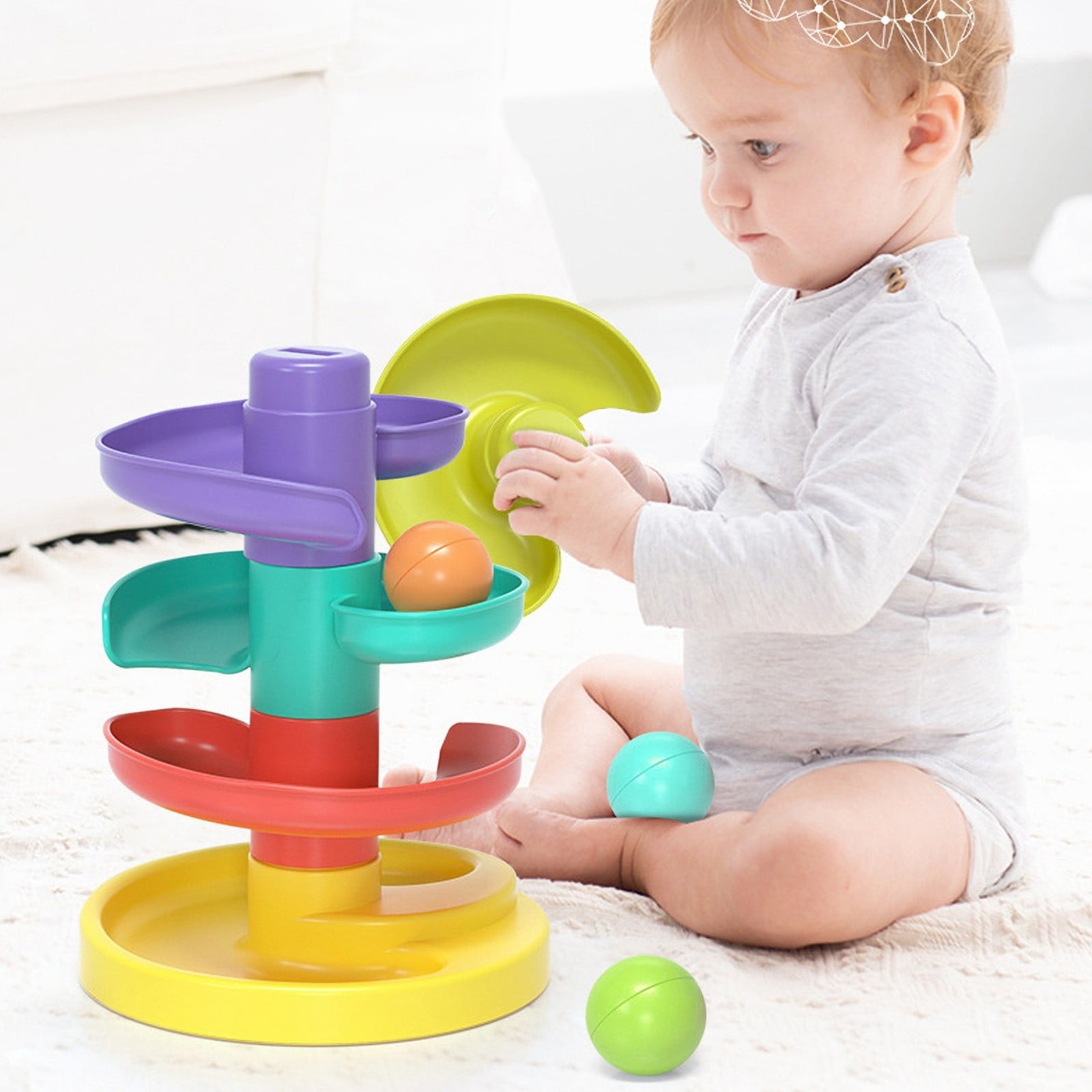 Customer reviews for SATRINO Montessori Ball Drop Toy, Plastic Ball ...