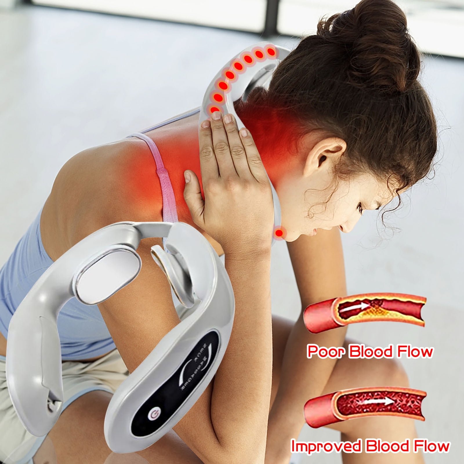 Satrino Neck Acupoints Lymphvity Massager Device 12 Modes Ems Neck
