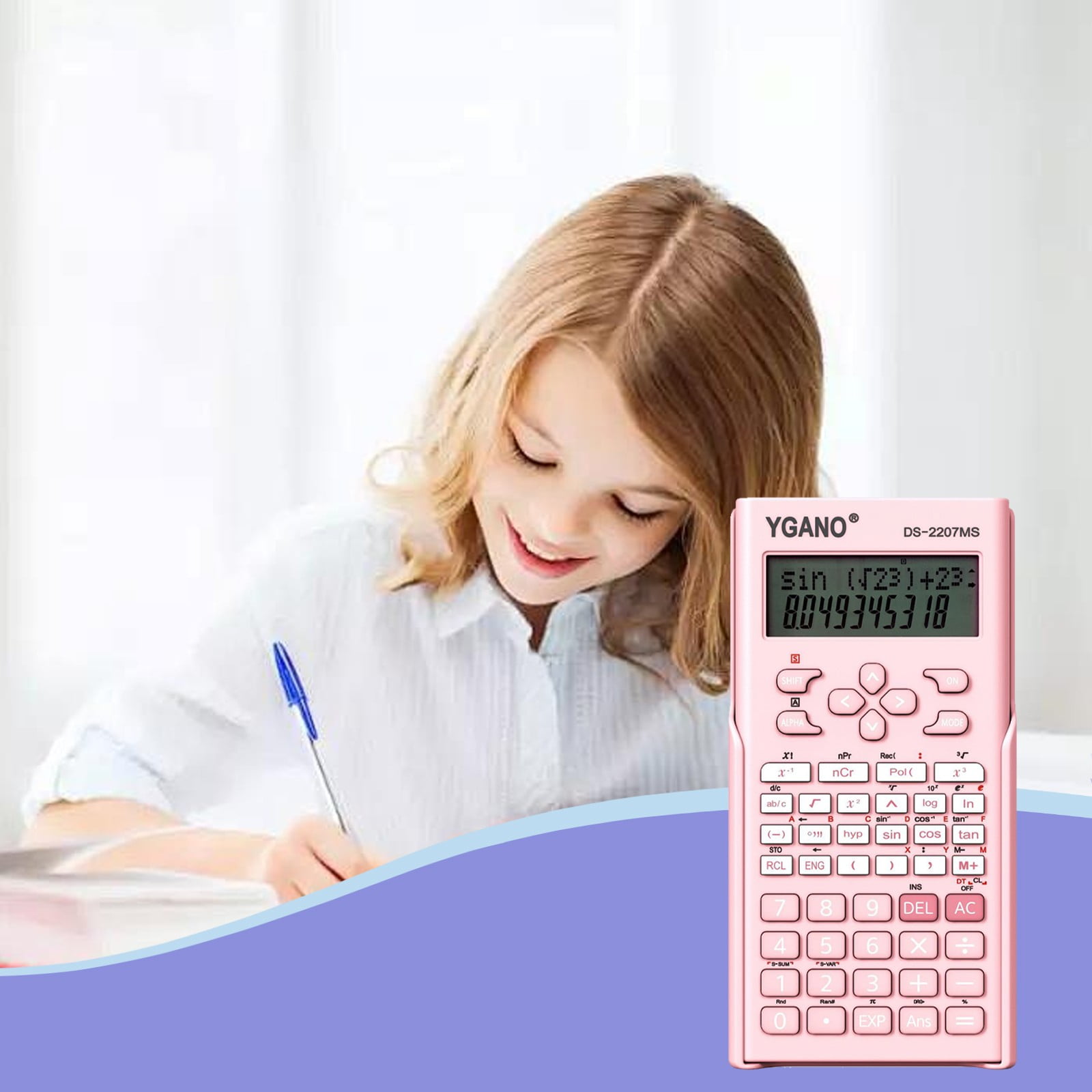 SATRINO Scientific Calculator for Students, 2-Line Math Calculator with ...