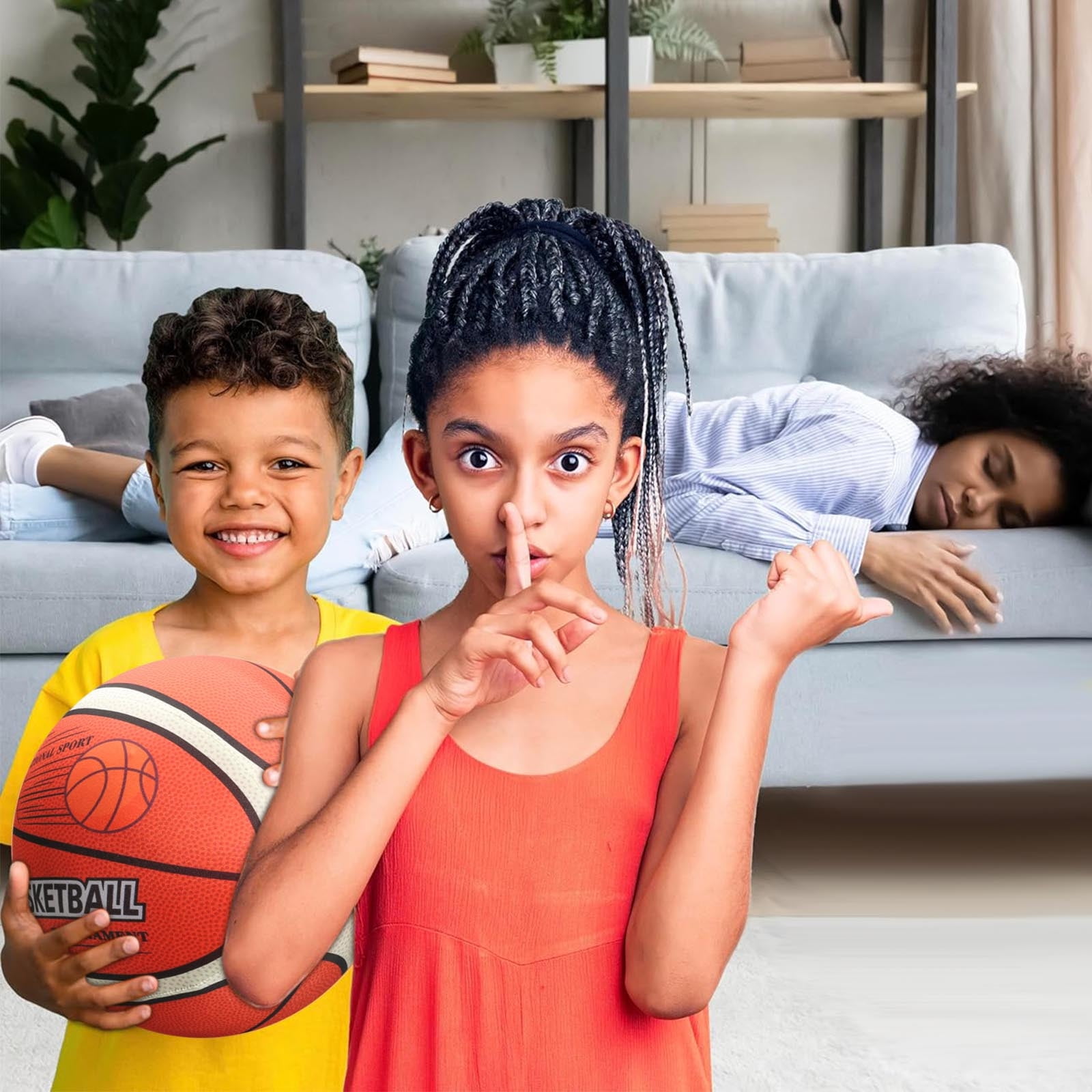 SATRINO Silent Basketball, 2025 Quiet Basketball Indoor, Silent ...