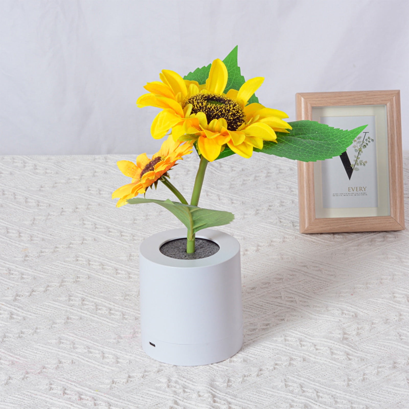 SATRINO Sunflowers Flower Lamp Touch Lamp,Rechargeable Cordless Table ...