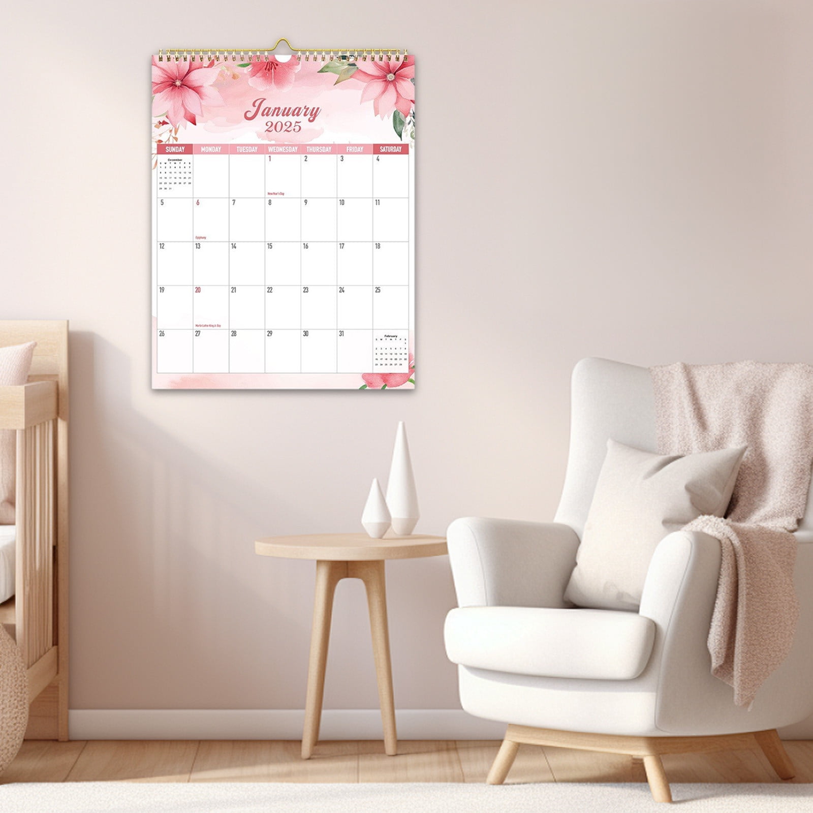 SATRINO Wall Calendar 2025, 18 Month Desk Calendar from Oct 2024 to Mar ...