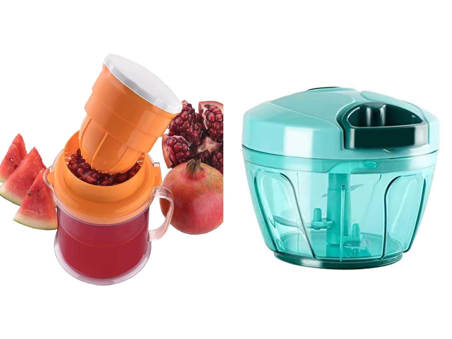 SATSUN Combo of 2 in 1 Nano Hand Press Manual JuicerFruits Juicer for ...