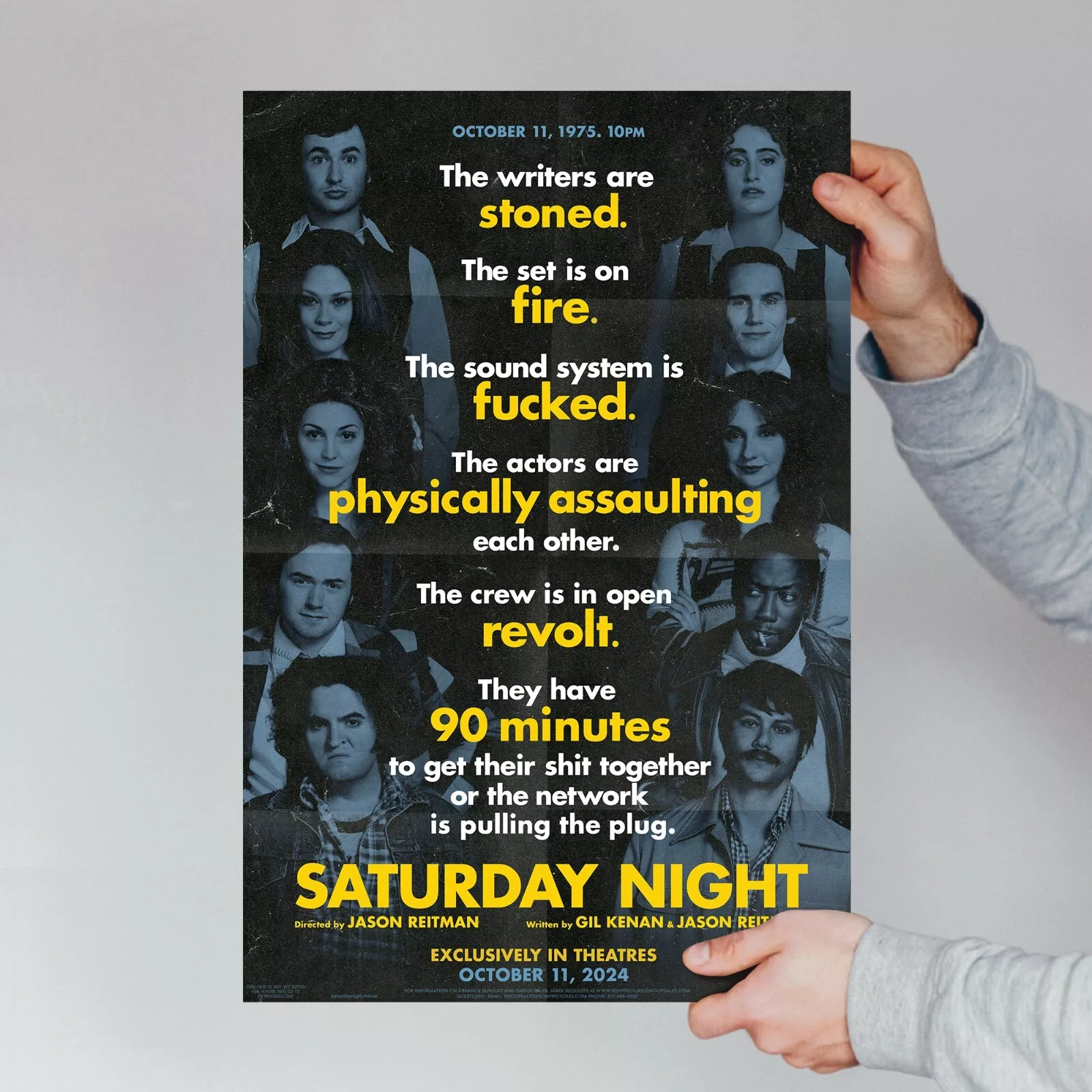SATURDAY NIGHT movie poster Gabriel LaBelle 2024 SNL Comedy Film Wall ...