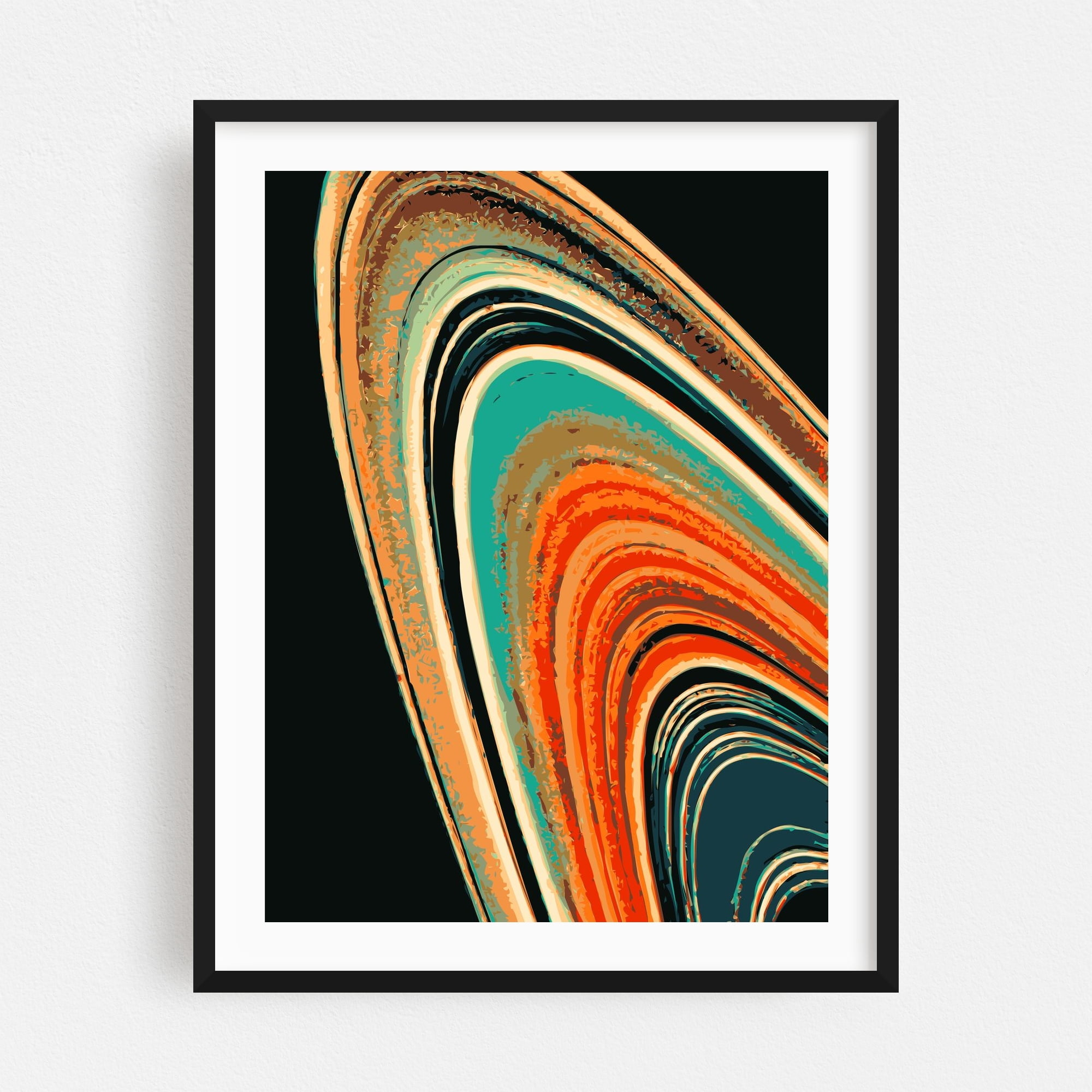 SATURN'S PATTERN - SATURN RINGS - Digital Art Abstract Geometric Modern ...