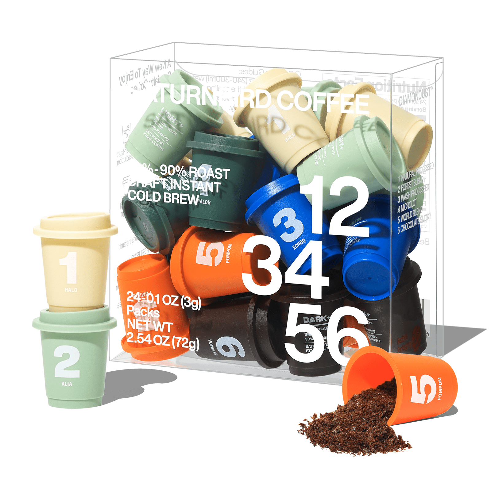 SATURNBIRD Instant Coffee Cold Brew，Coffee Packets of Light/Medium/Dark ...