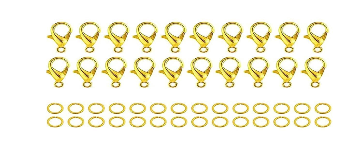 SATURNENT Metal DIY Crafts Alloy Lobster Claw Clasps with Open Jump ...