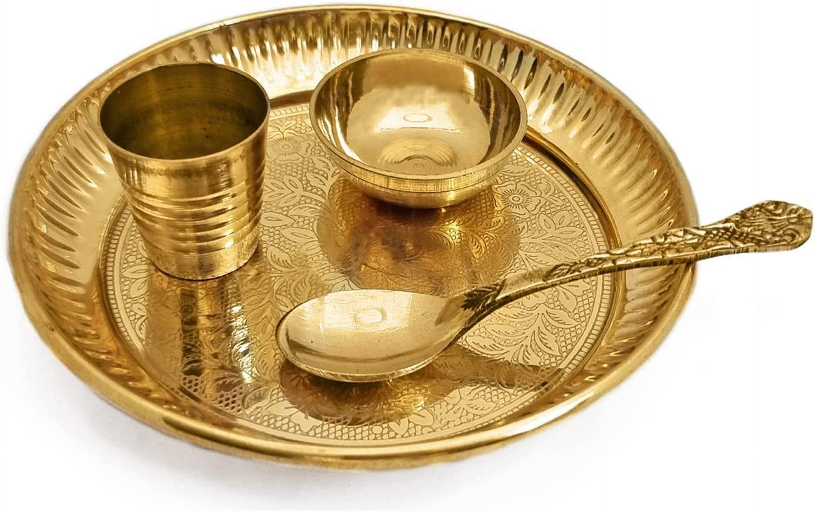 SATVIK 4 Pc Bhog Thali Set (10.5 cm) - Walmart.com