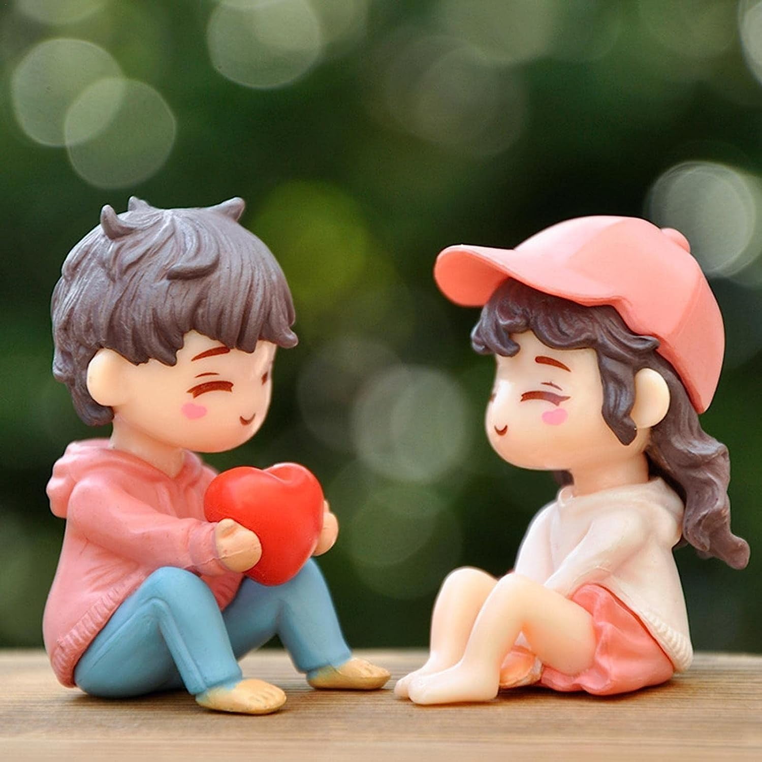 SATYAM KRAFT 1 Set Romantic Couple Miniature Figurine Polyresin Home ...