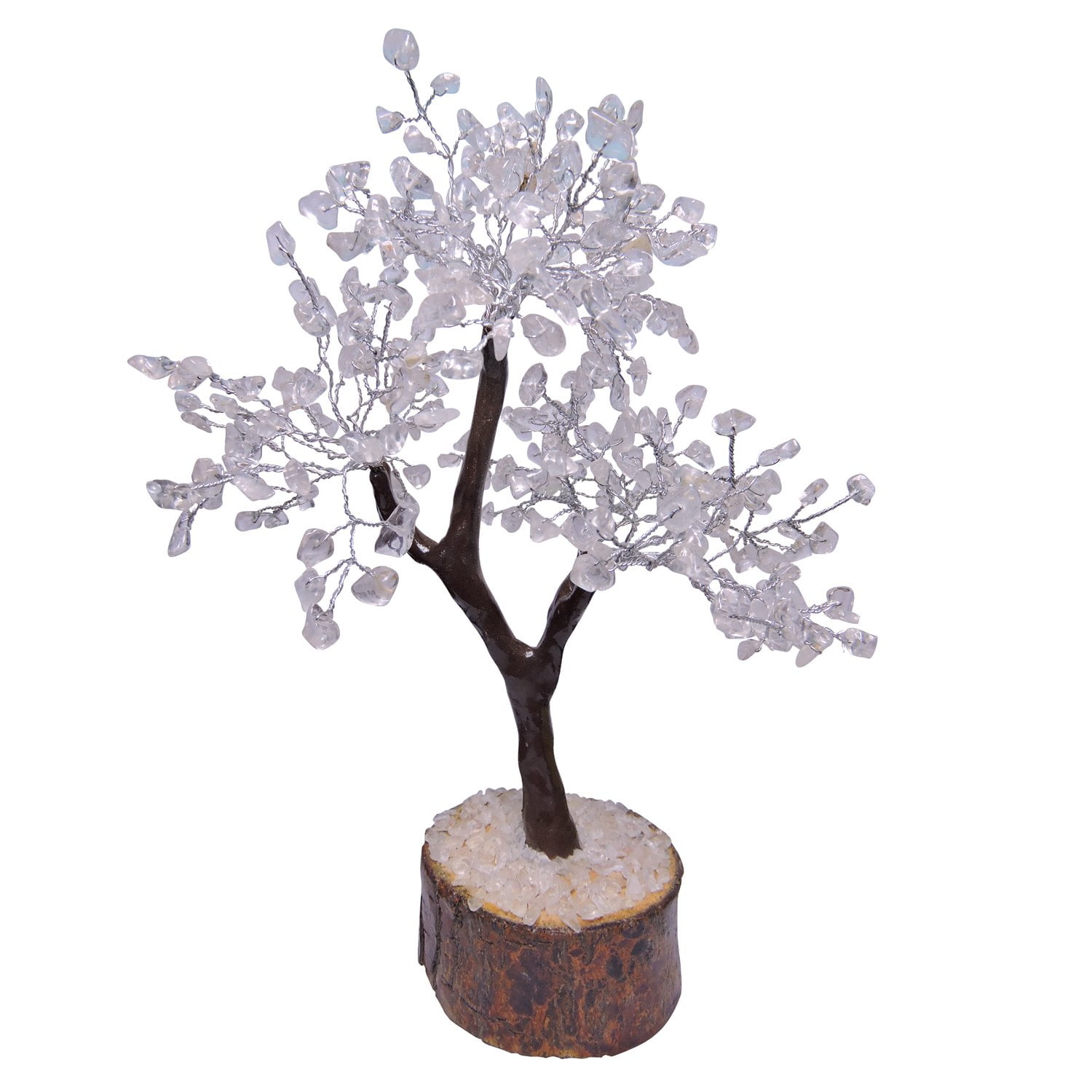 SATYAMANI Natural Energized Clear Quartz Crystal Tree 200 Dana Silver ...