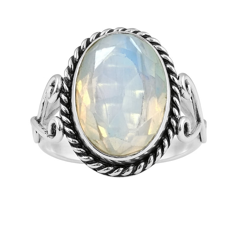 SATYAVIE JEWELLERY 925 Sterling Silver Ring For Womens Opalite Ring ...