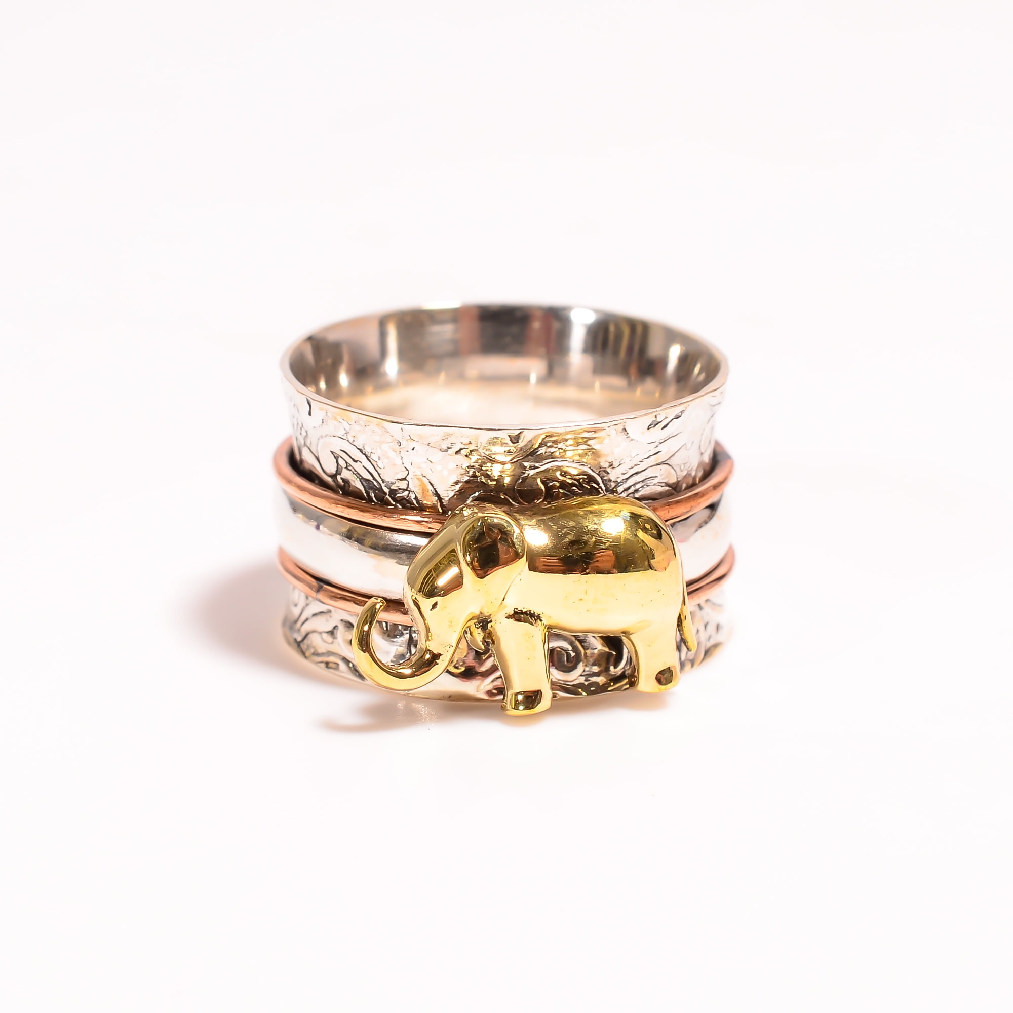 SATYAVIE JEWELLERY Silver Meditation Ring, Spinner Ring for Her, Thumb ...