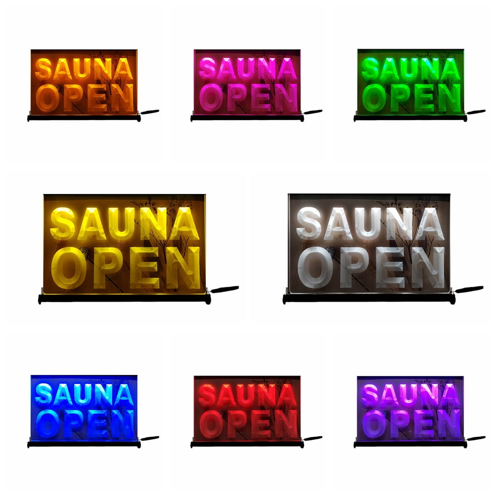 SAUNA OPEN Massage Shop Vintage LED Neon Sign-Posters,3DCarving,Wall ...