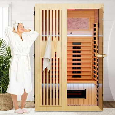 2-Person Far Infrared Sauna Room using Canadian Hemlock with LCD display&Button Control ...