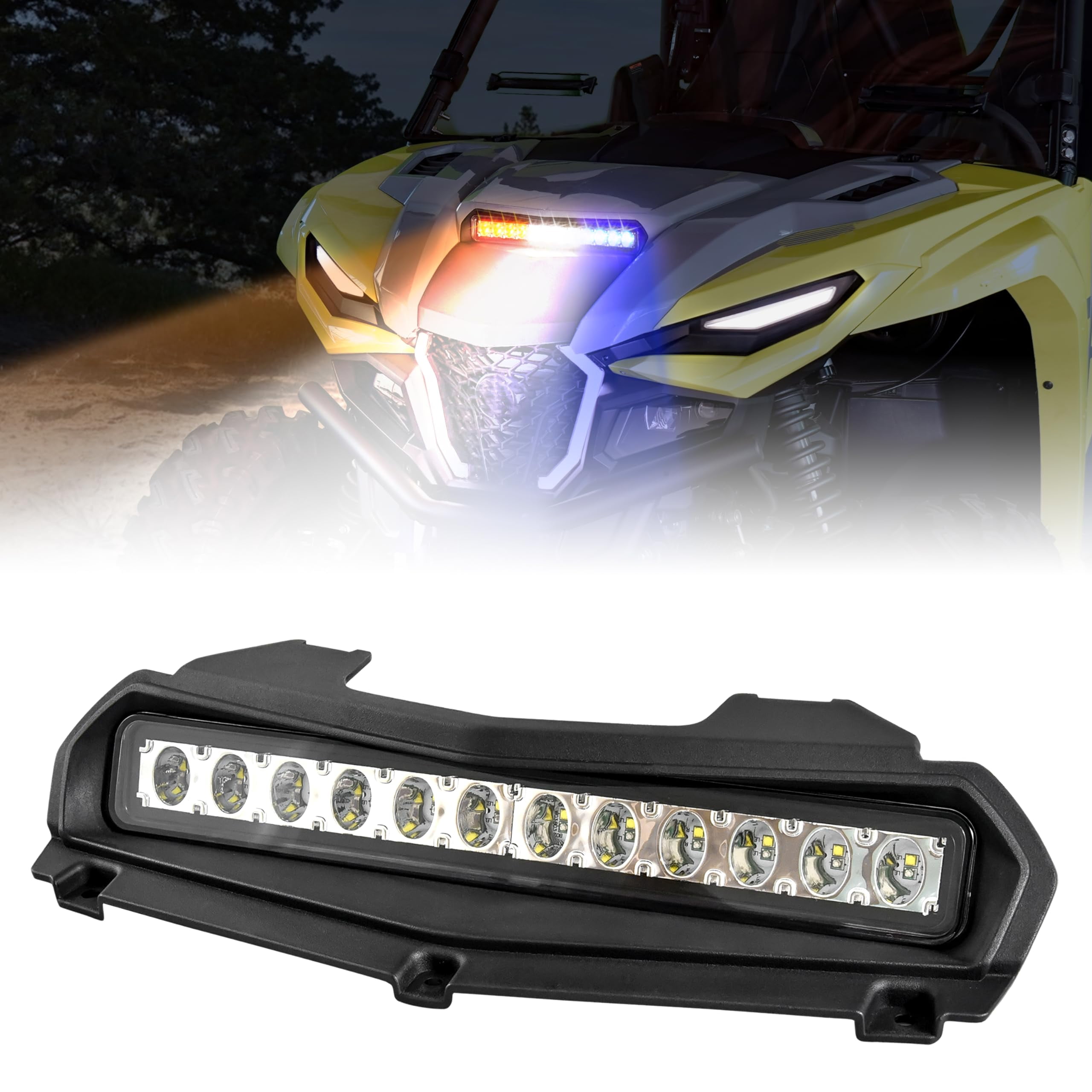 SAUTVS Hood Scoop Light for Yamaha RMAX 1000, LED Hood Spot Light with ...