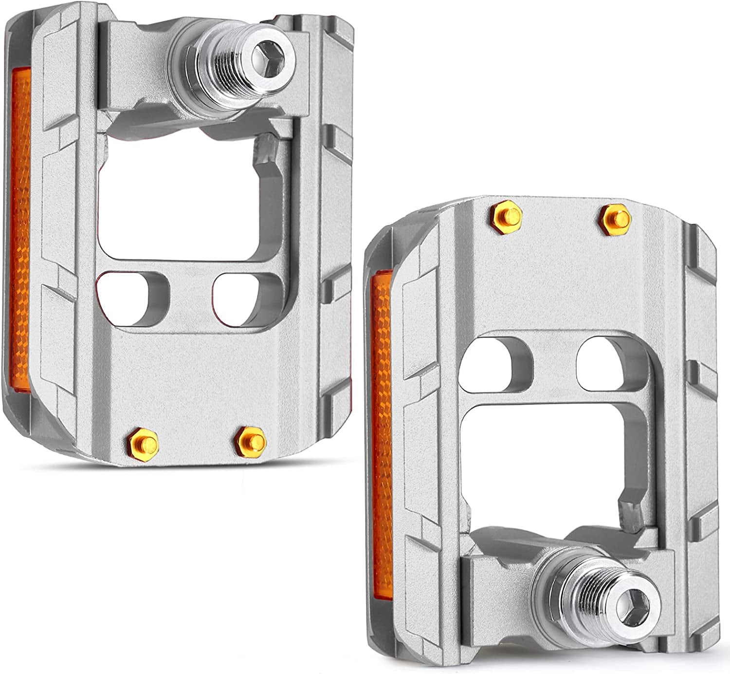 SAVADECK Folding Bike Pedals, 9/16 Inch Bicycle Pedals Wide Flat ...