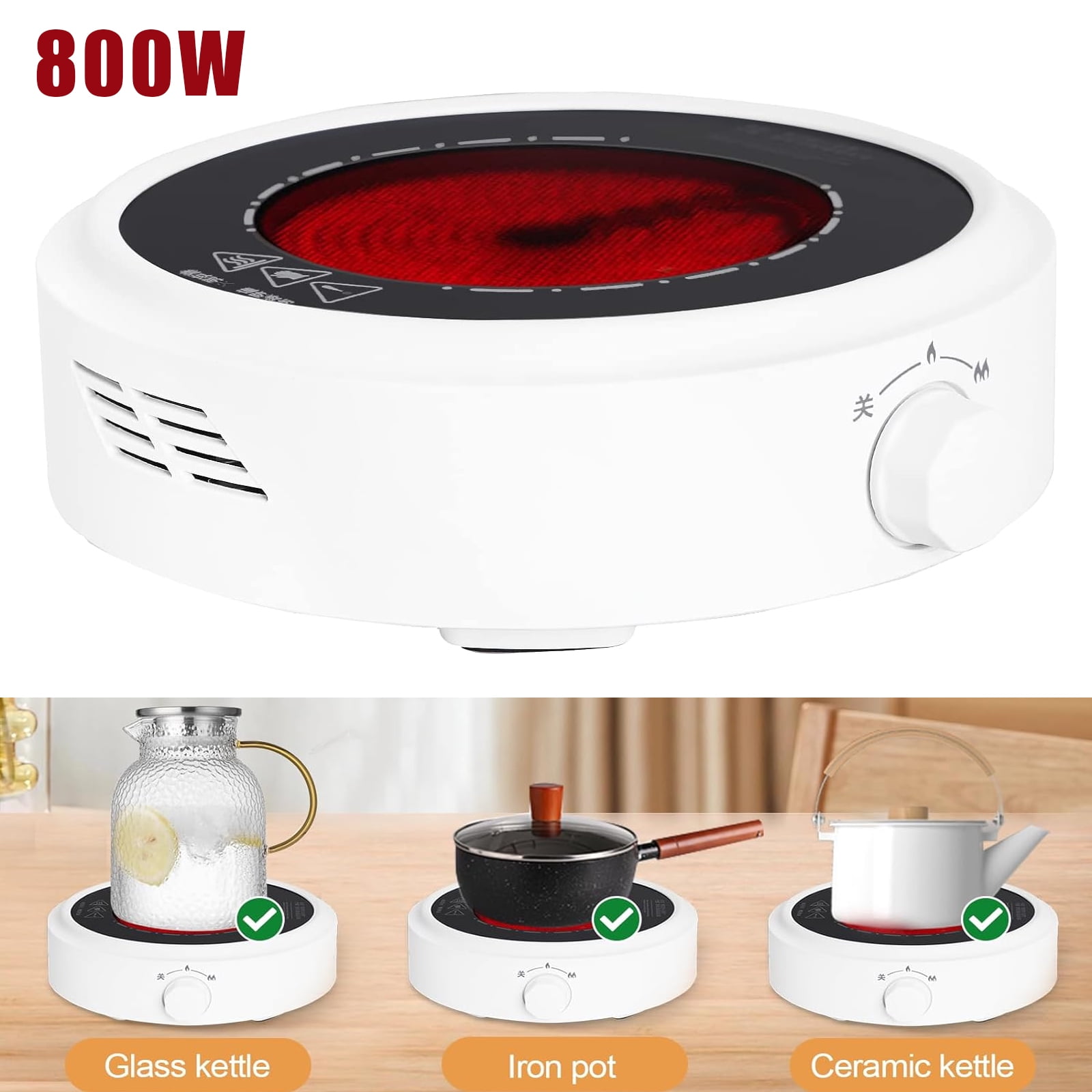 SAVALETOR 800W/110V Mini Induction Cooktop Mini Induction Burner Mini ...