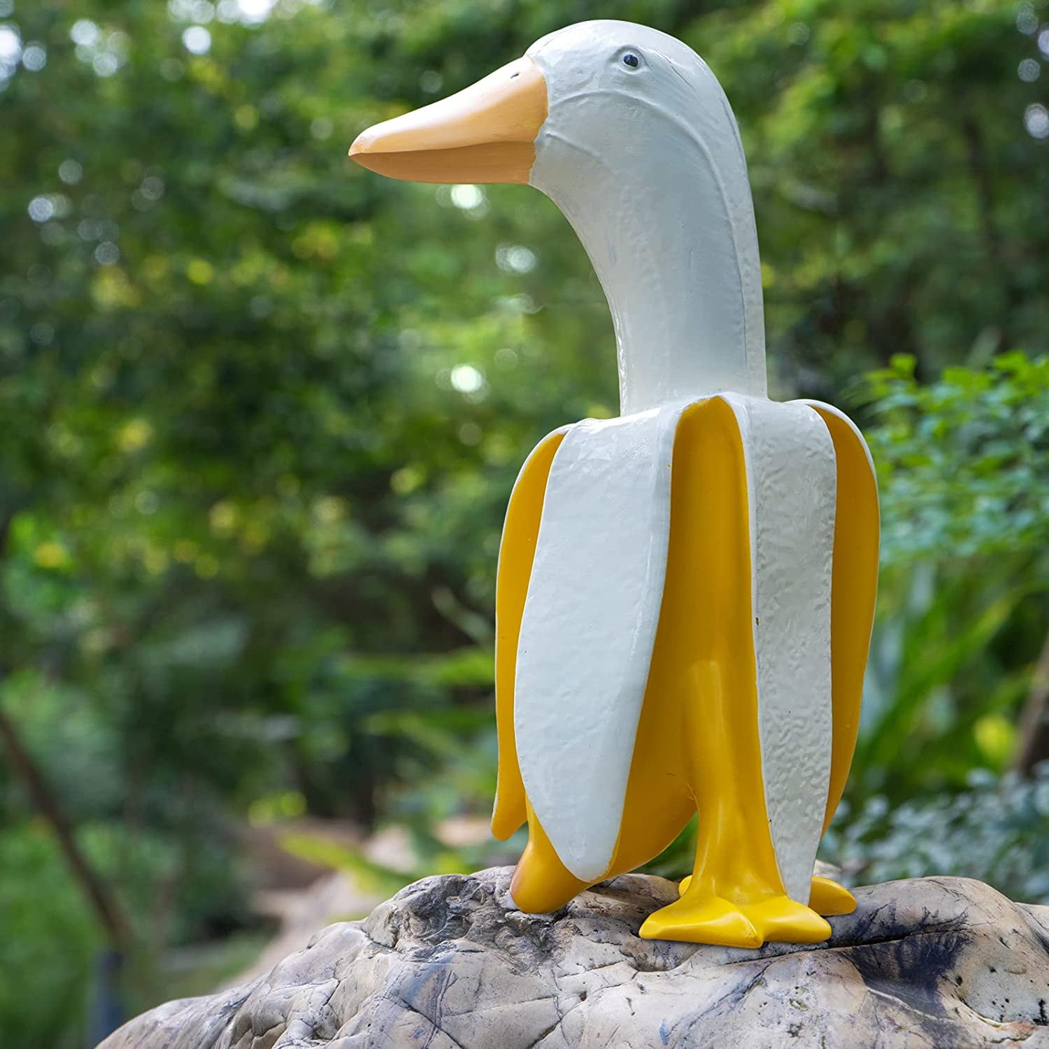 SAVALETOR Banana Duck Funny Garden Statues Decoration, Weird Duck ...