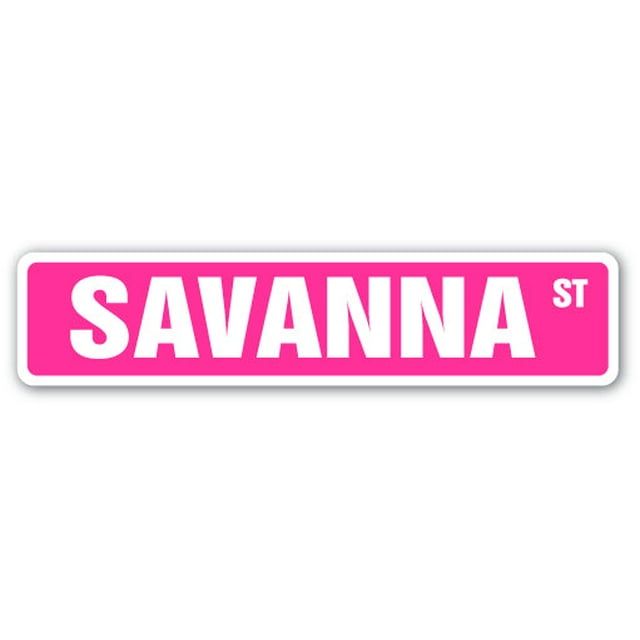 SAVANNA Street Sign Childrens Name Room Sign | Indoor/Outdoor | 30" Wide - Walmart.com