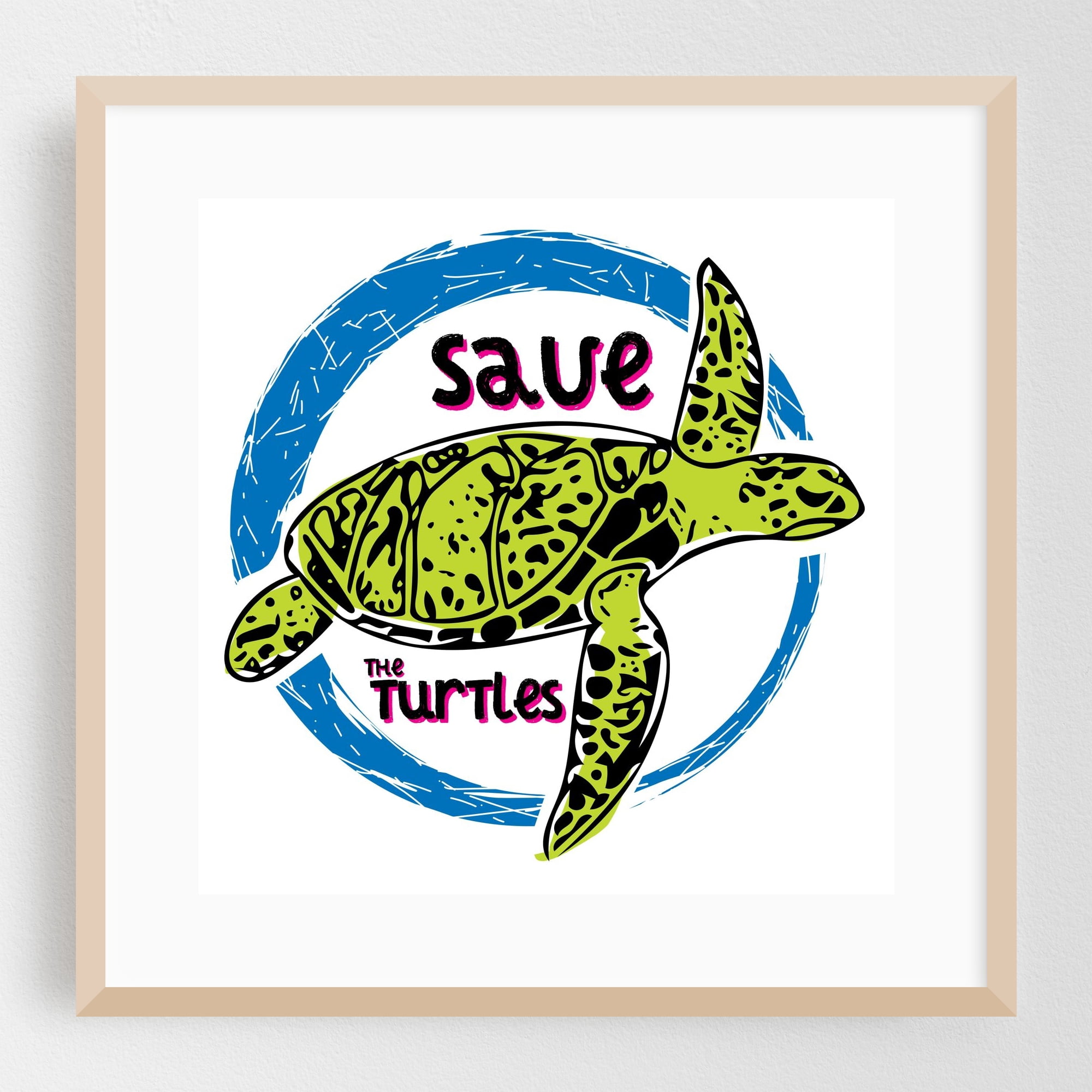 SAVE THE TURTLES - illustration - Illustration Marine Life Wildlife ...