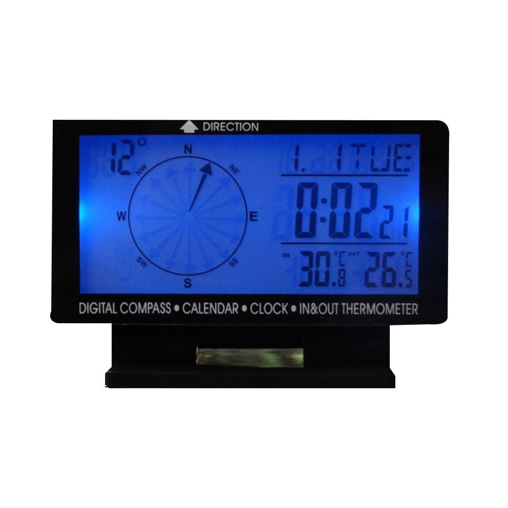 SAVEMORE4U18 4.6" LCD Digital Display Screen Car Compass,Calendar,Clock ...