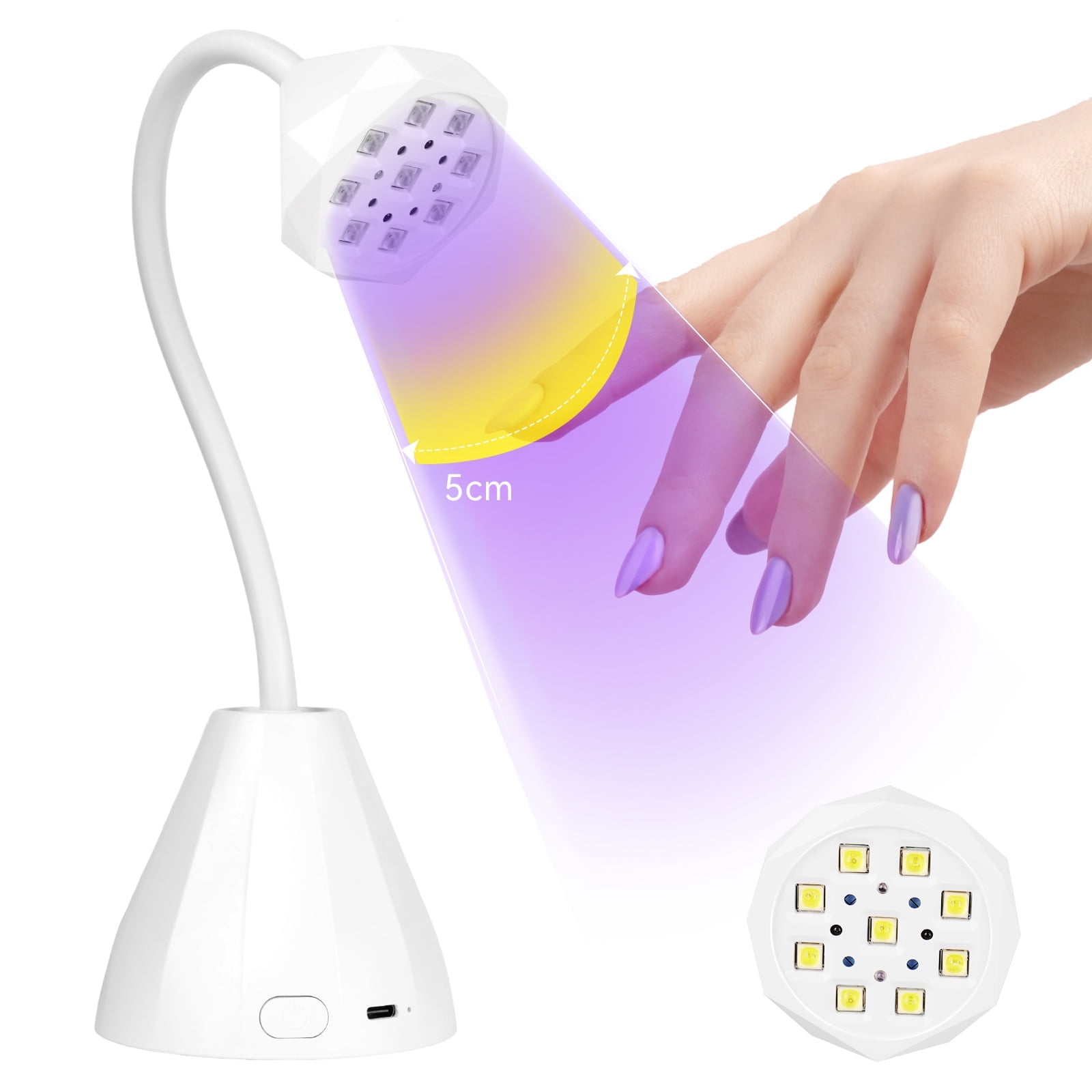 SAVILAND 27W U V Light for Gel Nails: Smart Sensor U V Gel X Lamp 10s ...