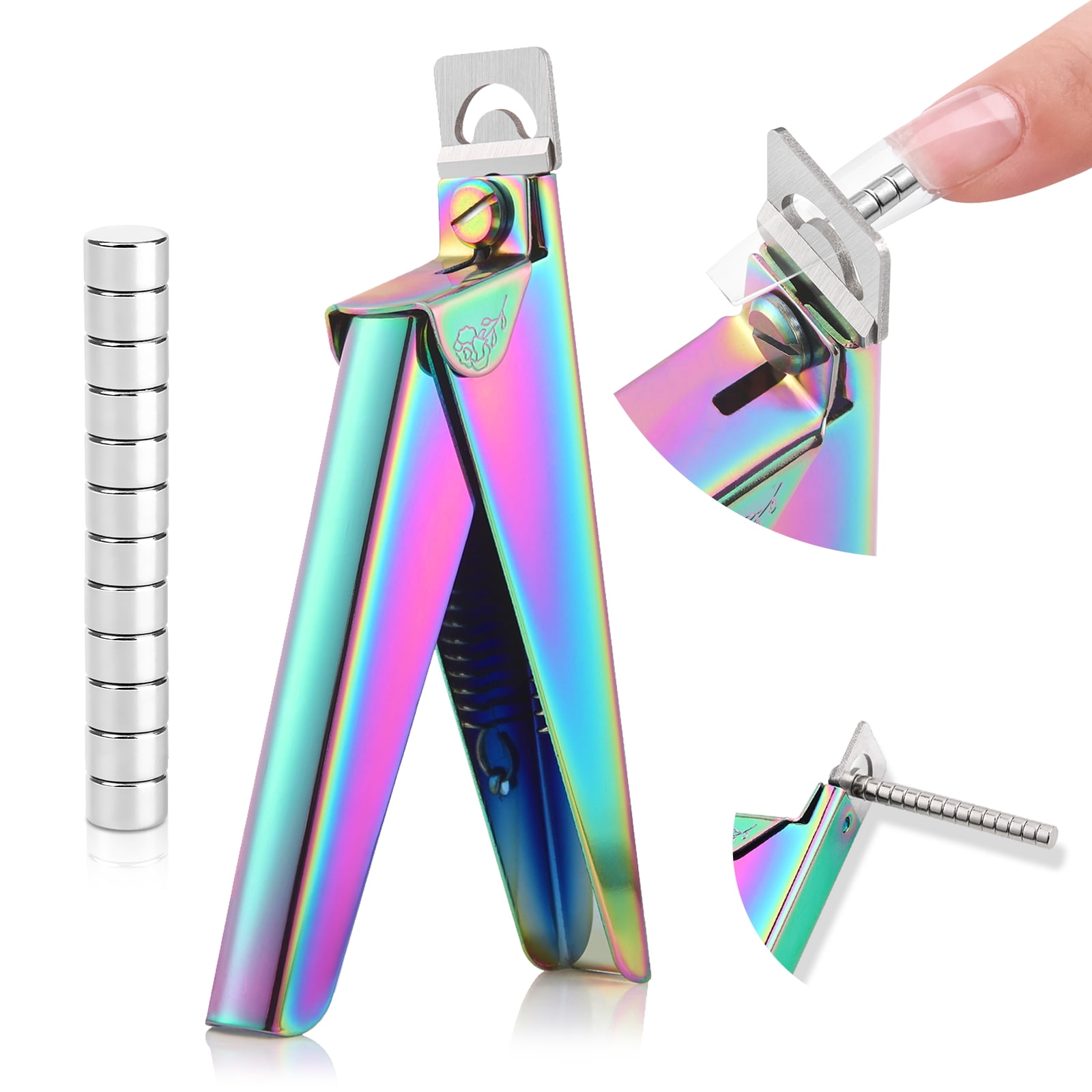 SAVILAND Acrylic Nail Cutters for Nail Tips: Chameleon Acrylic Nails ...