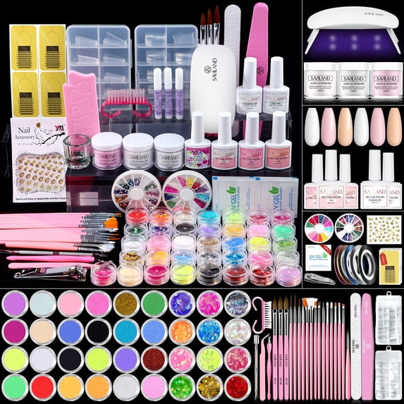 SAVILAND Acrylic Nail Kit for Beginners – Acrylic Powder And Liquid Set ...