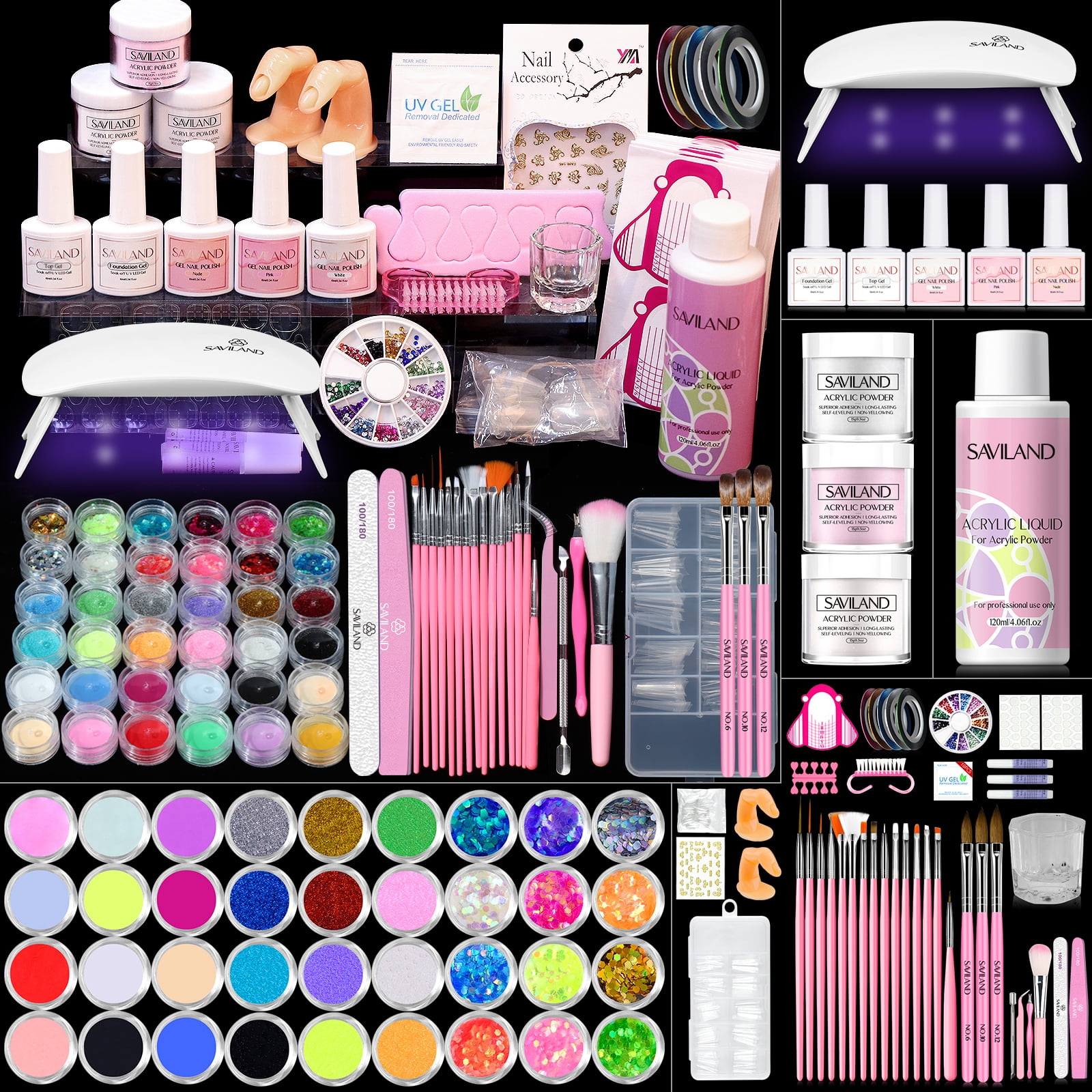 SAVILAND Acrylic Nail Kit with Everything: Acrylic Powder and Acryli ...