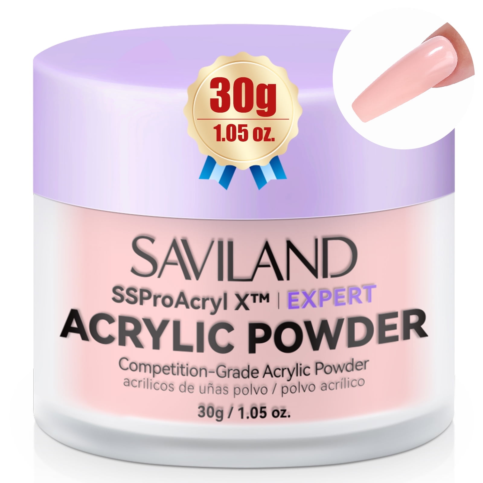 SAVILAND Smoother Pink Acrylic Powder: Strong-Sturdy Keratin ...