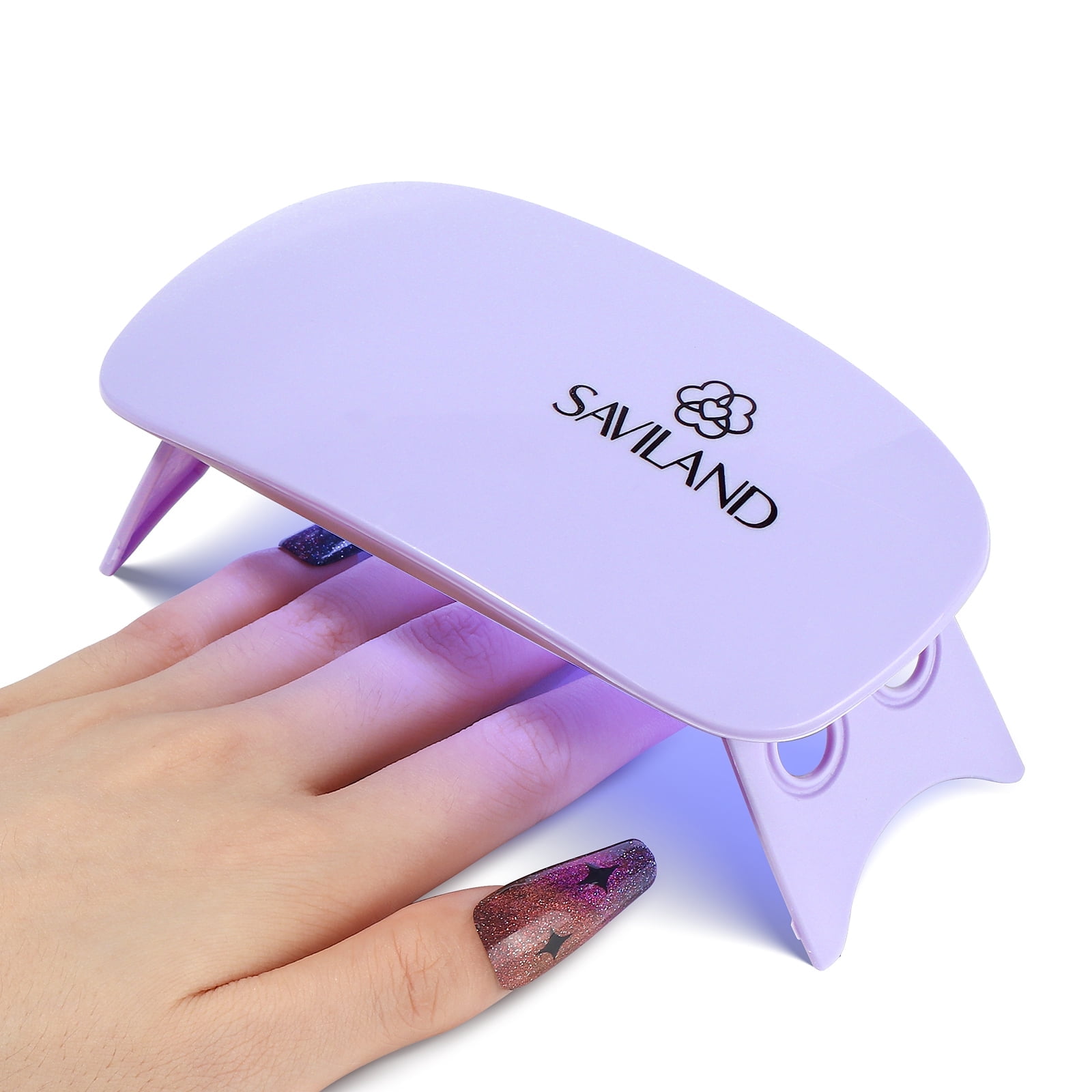 SAVILAND U V Nail Lamp for Gel Polish: 12W Mini Portable LED Light Fast ...