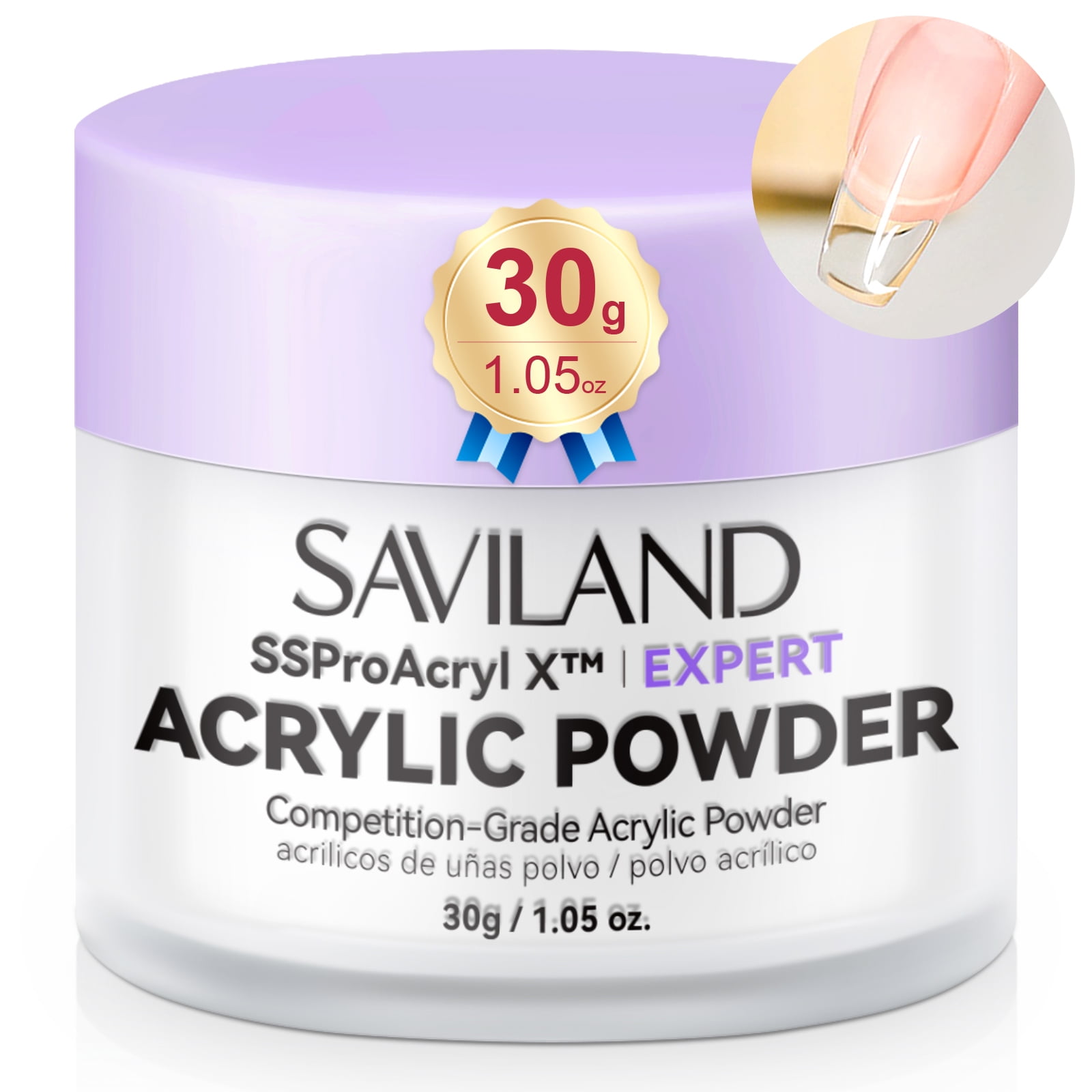 SAVILAND Ultra-Smooth Clear Acrylic Powder: Keratin Professional ...