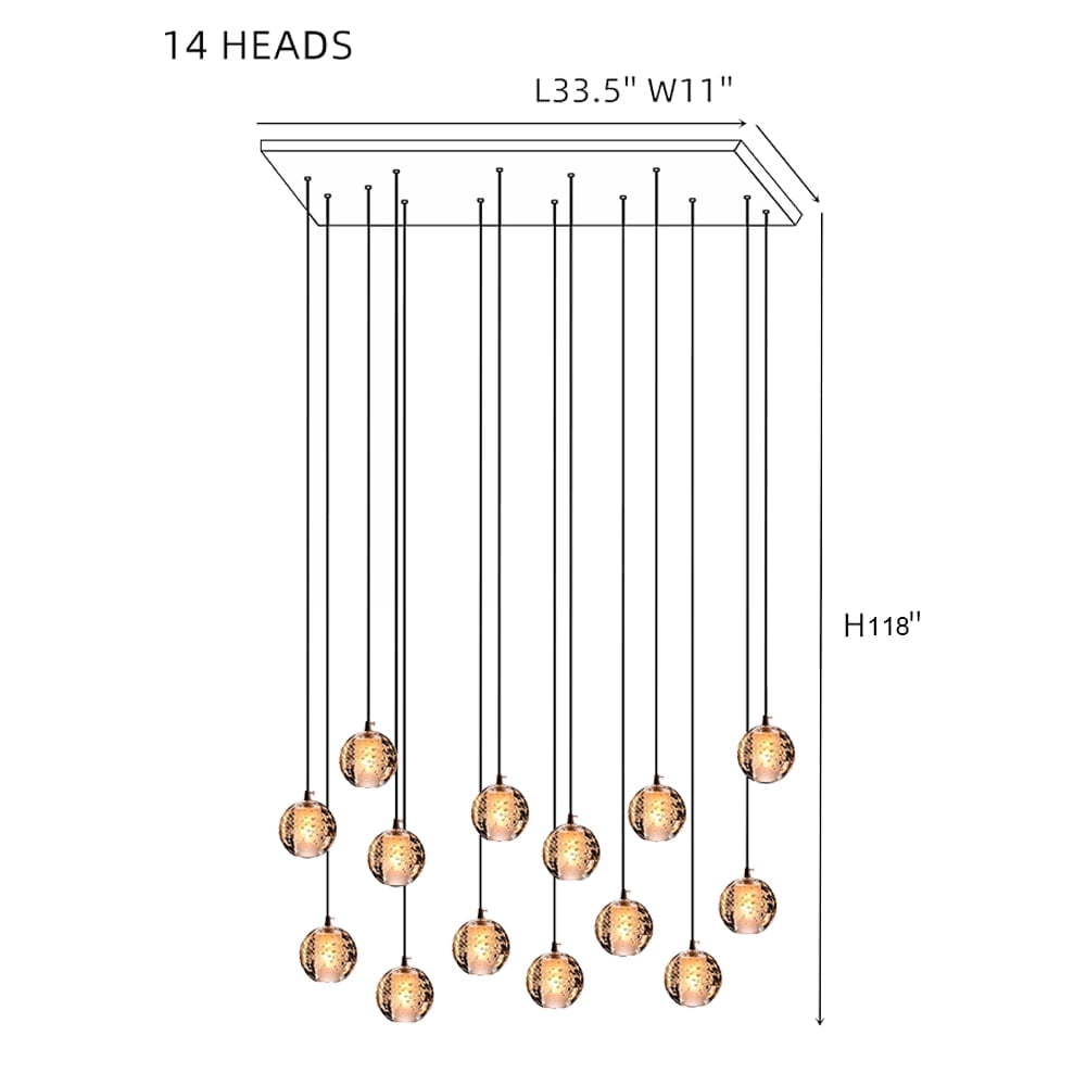 SAVINGGET Celestial Cascade Crystal Chandelier Stairwell Pandent ...