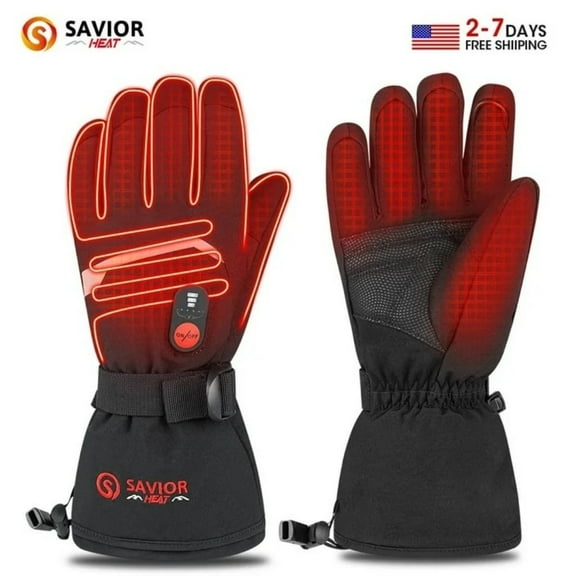 Heated Gloves with 3 Temperature Settings | Rechargeable Battery ...