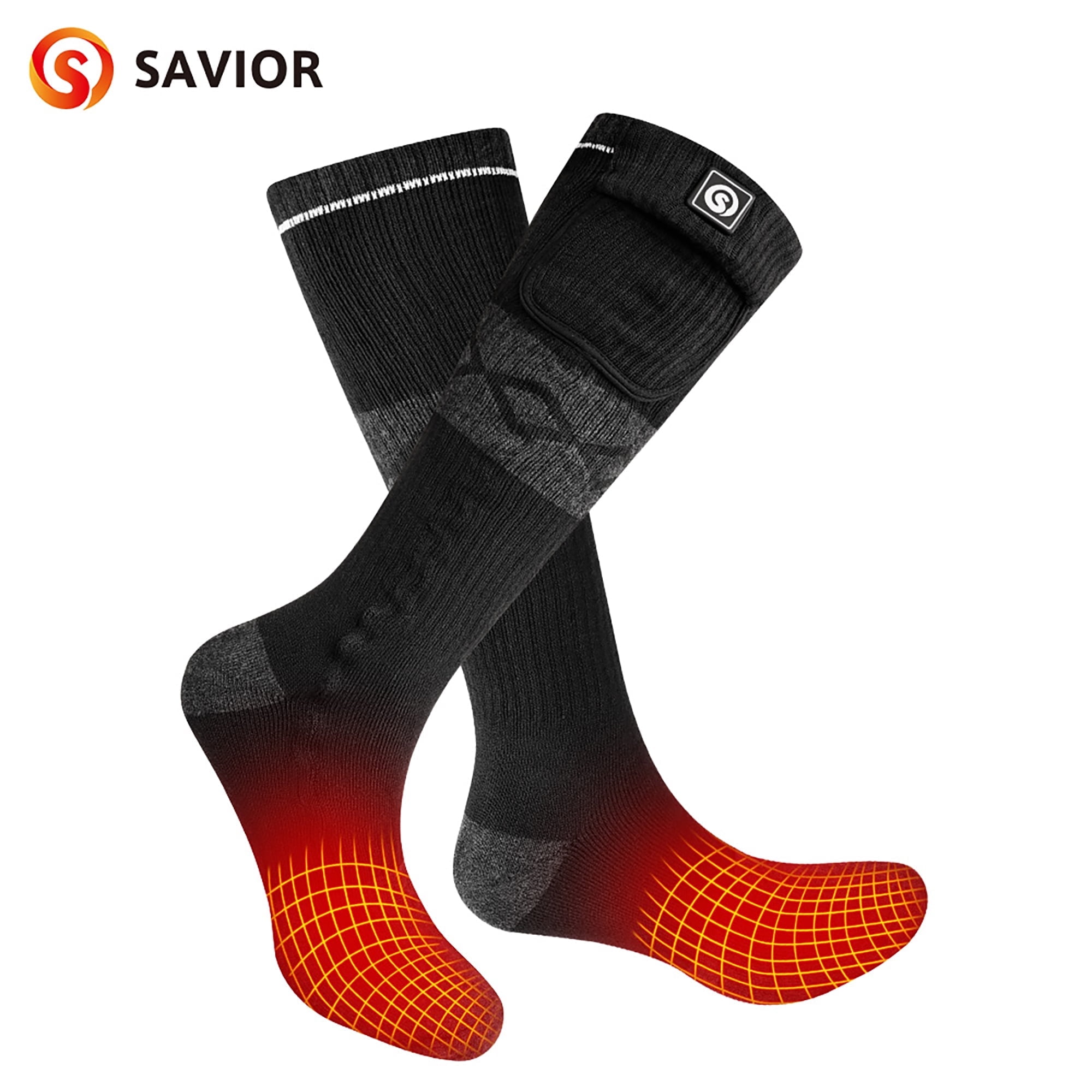SAVIOR Heated Socks for Men & Women Battery Socks Powered Thermal Ski ...