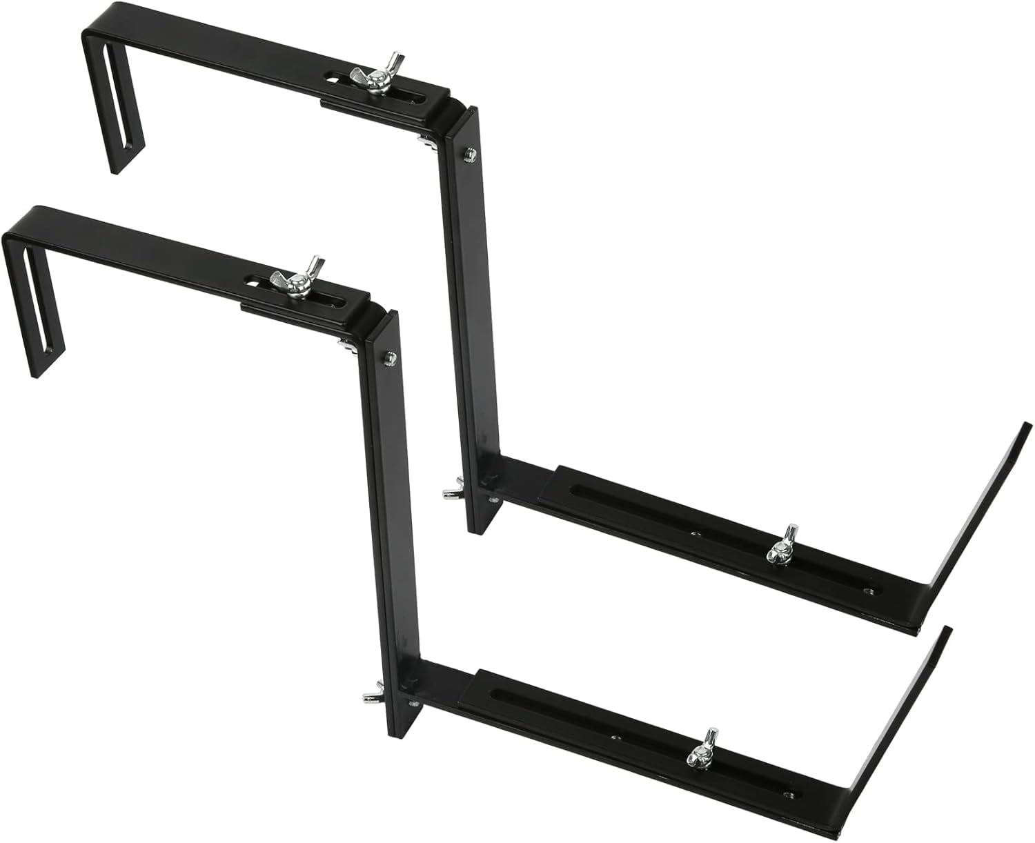 SAVITA 2pcs Window Flower Box Holders, Heavy Duty Adjustable Hang ...