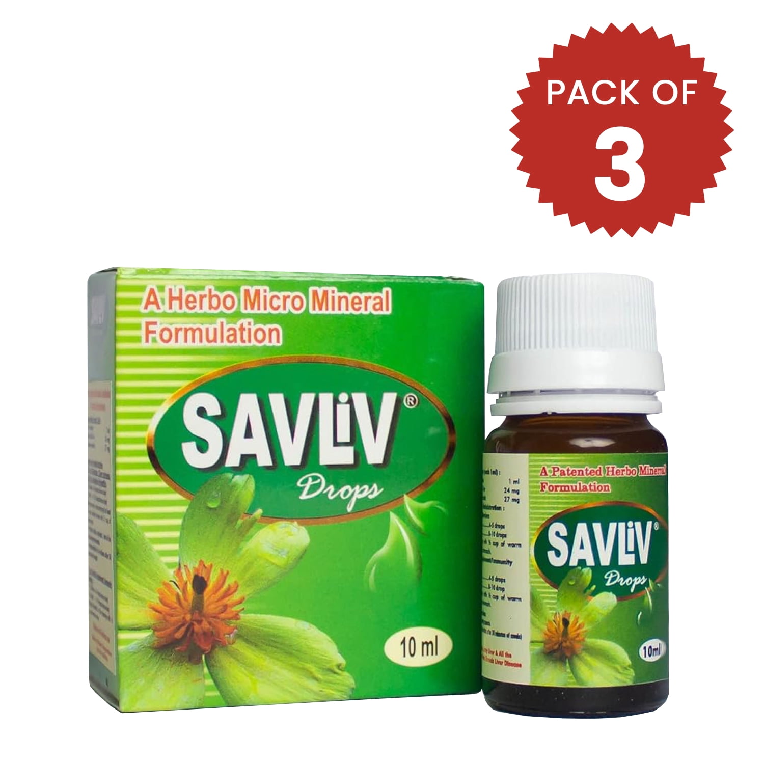 SAVLIV Liver Drops - Herbo-Mineral Formulation for Liver Detox - 10 ml ...