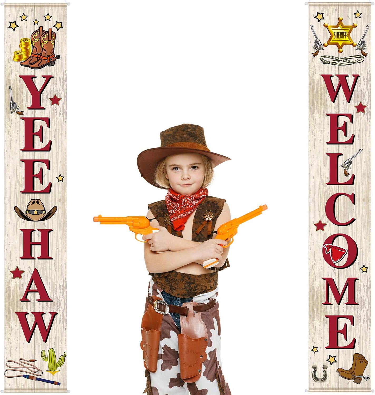 SAVUK Western Cowboy Themed Party Decorations Wild West Party Favors ...