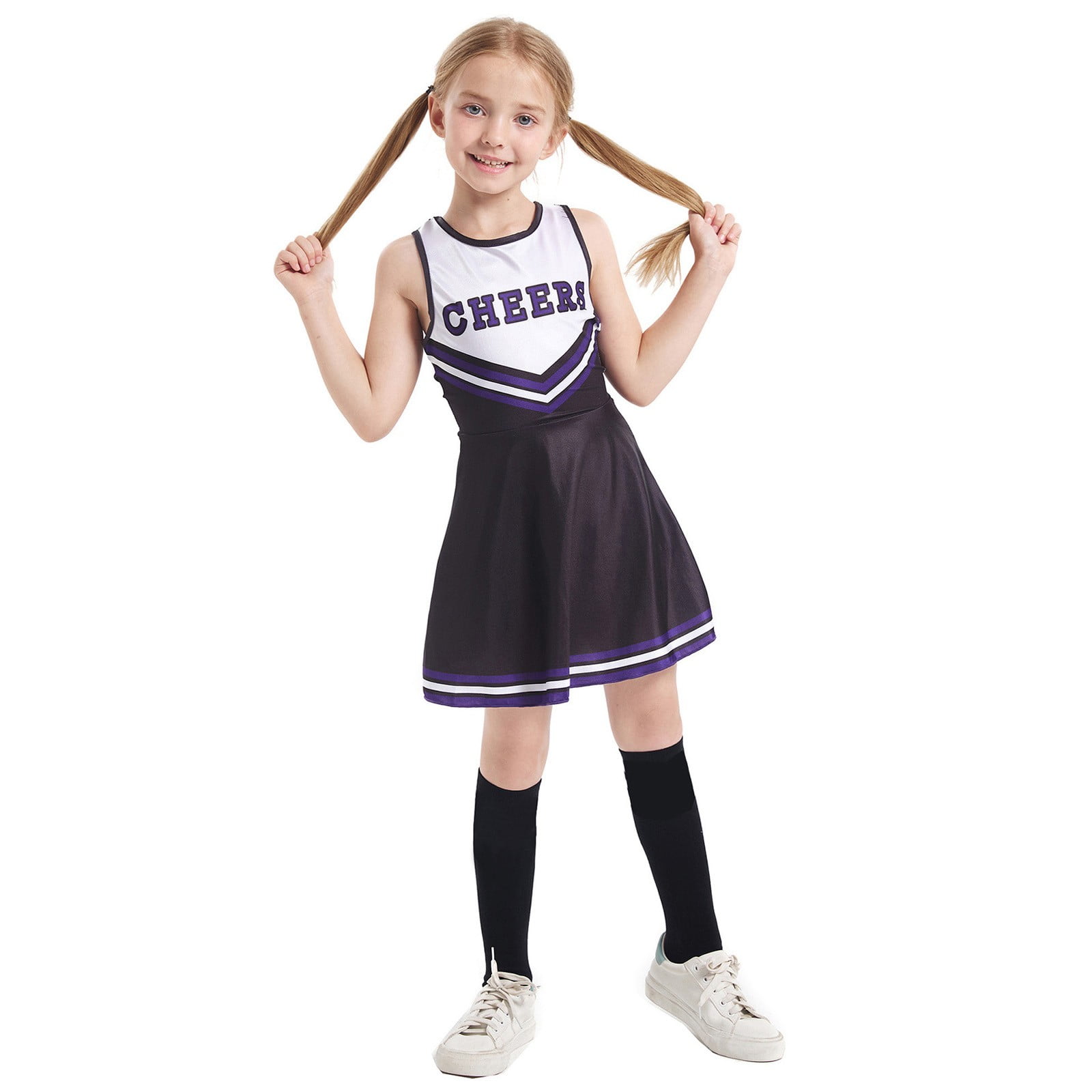 SAWKMW Toddler Cheerleader Outfit Cheerleading for Kids Dress Up ...