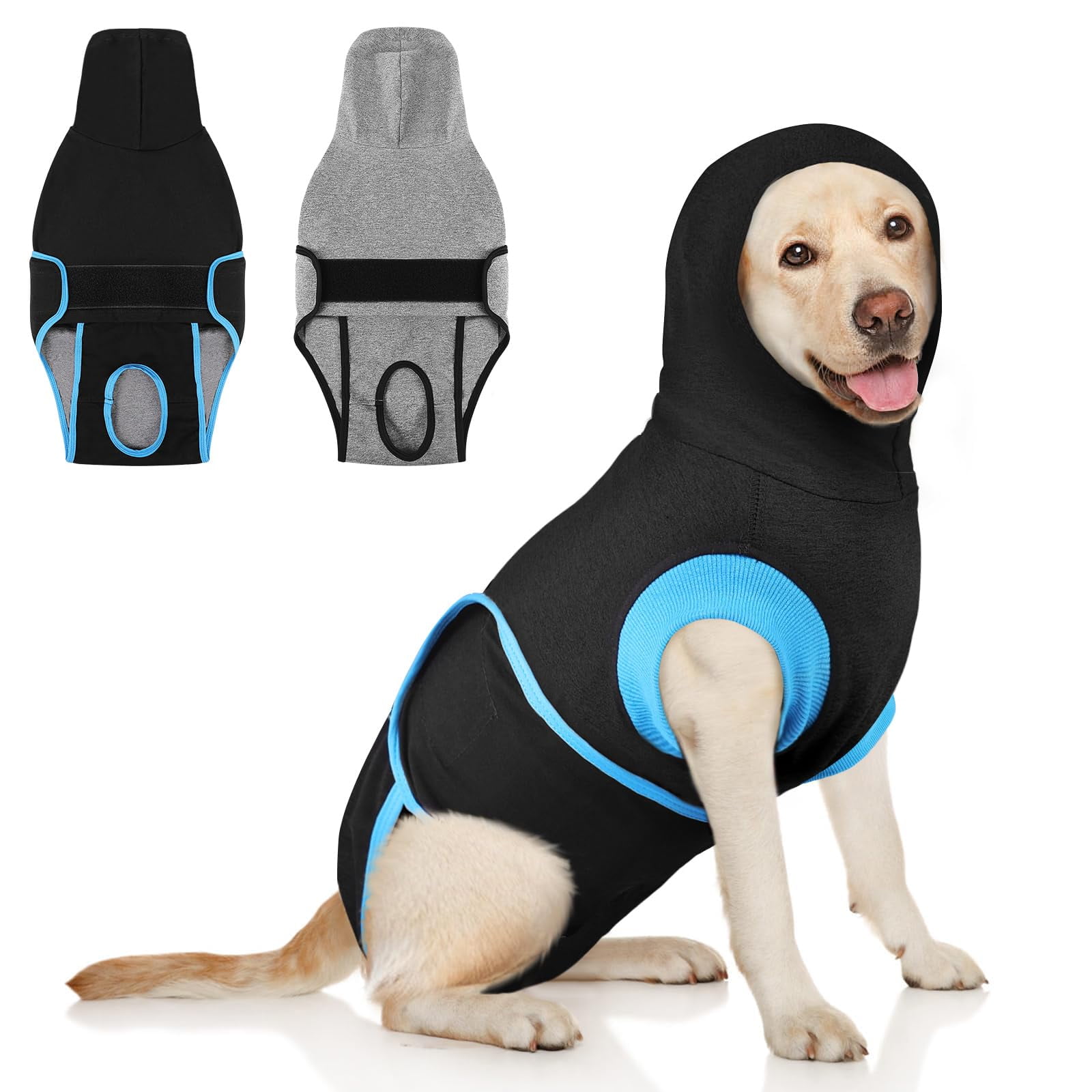 SAWMONG Recovery Suit for Dogs After Surgery, Hooded Surgery Suit ...
