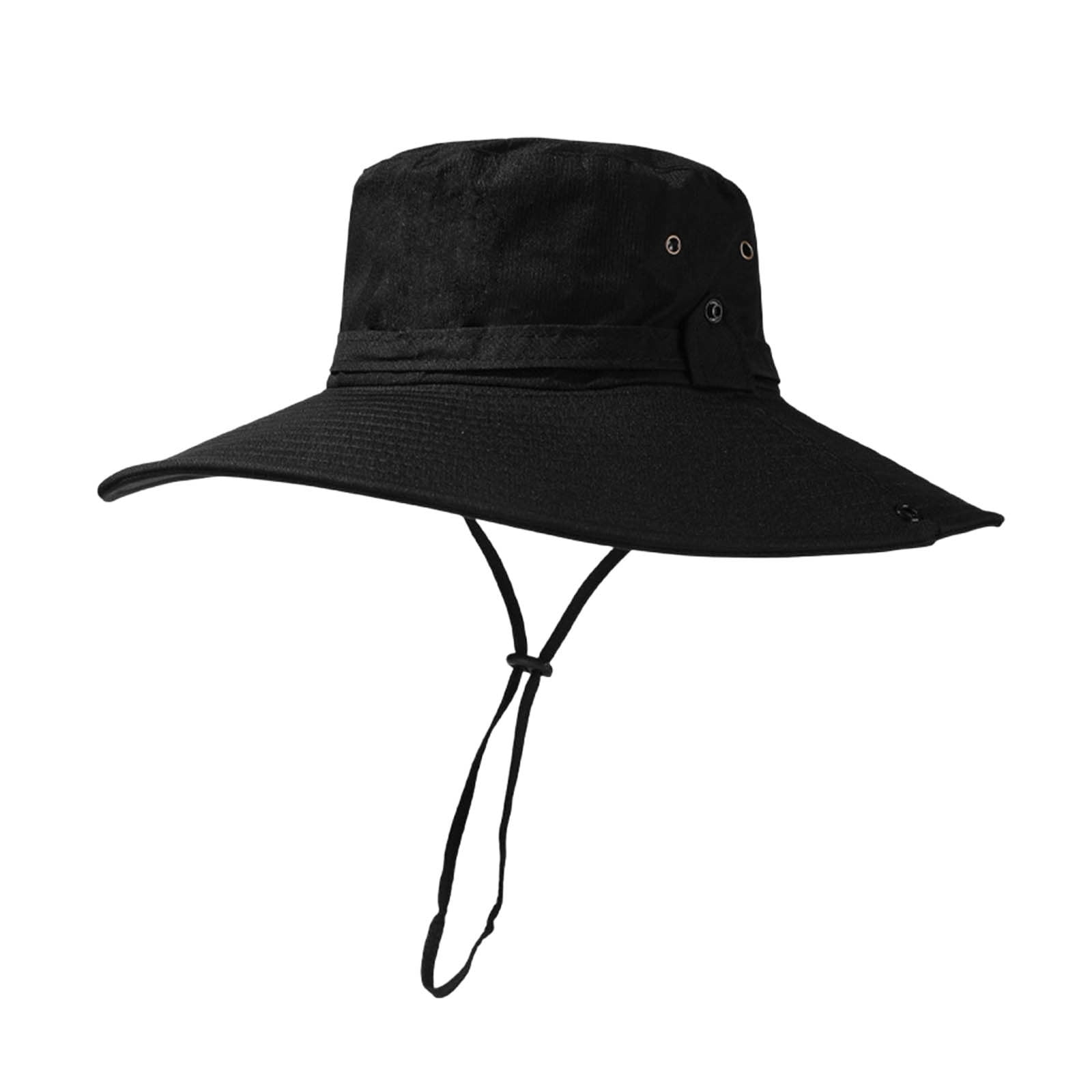SAWOBUUN Men's Wide Brim Fishing Sun Hat UV Protection Bucket Cap for ...