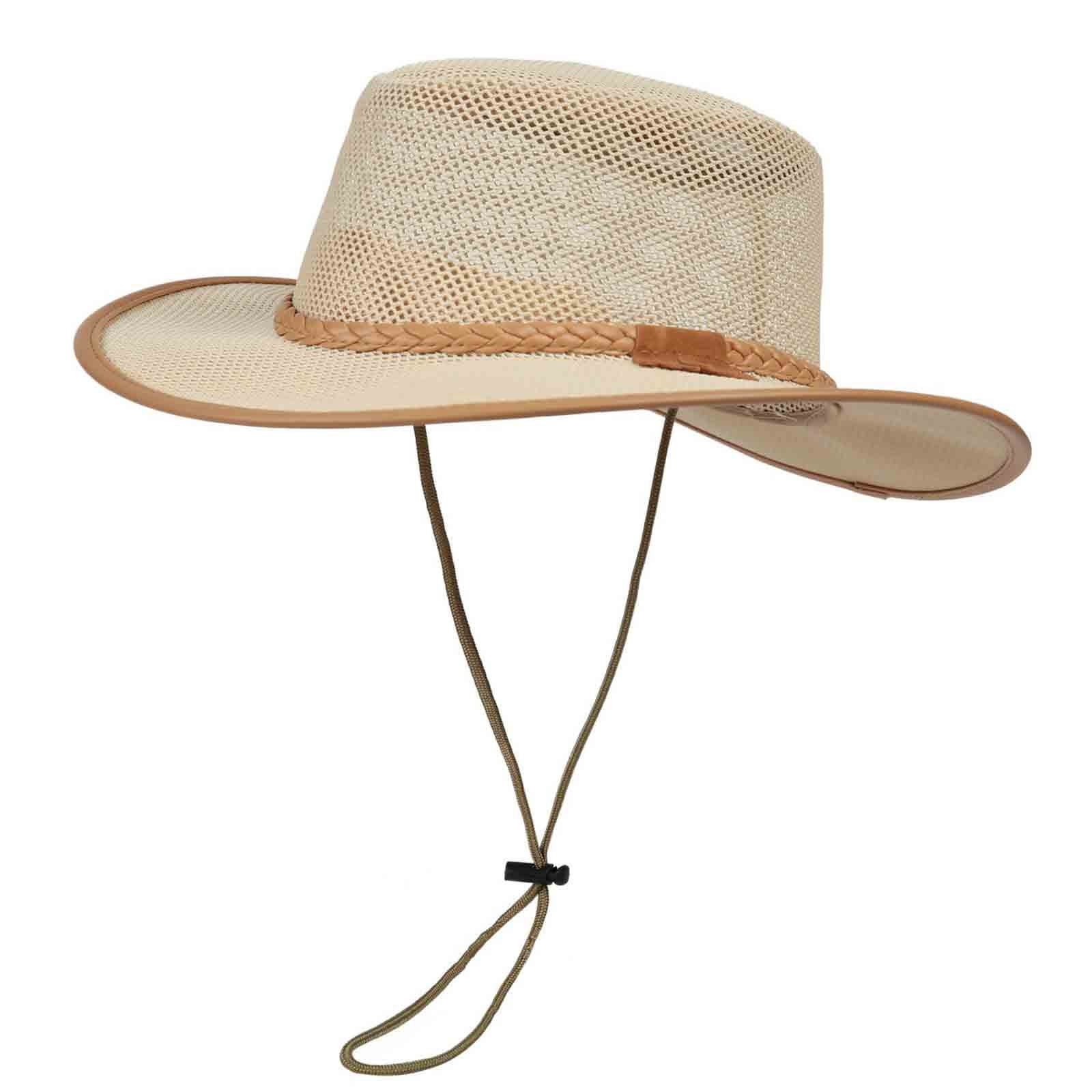 SAWOBUUN Mesh Sun Hat for Men and Women Wide Brim Fishing Cap Summer ...